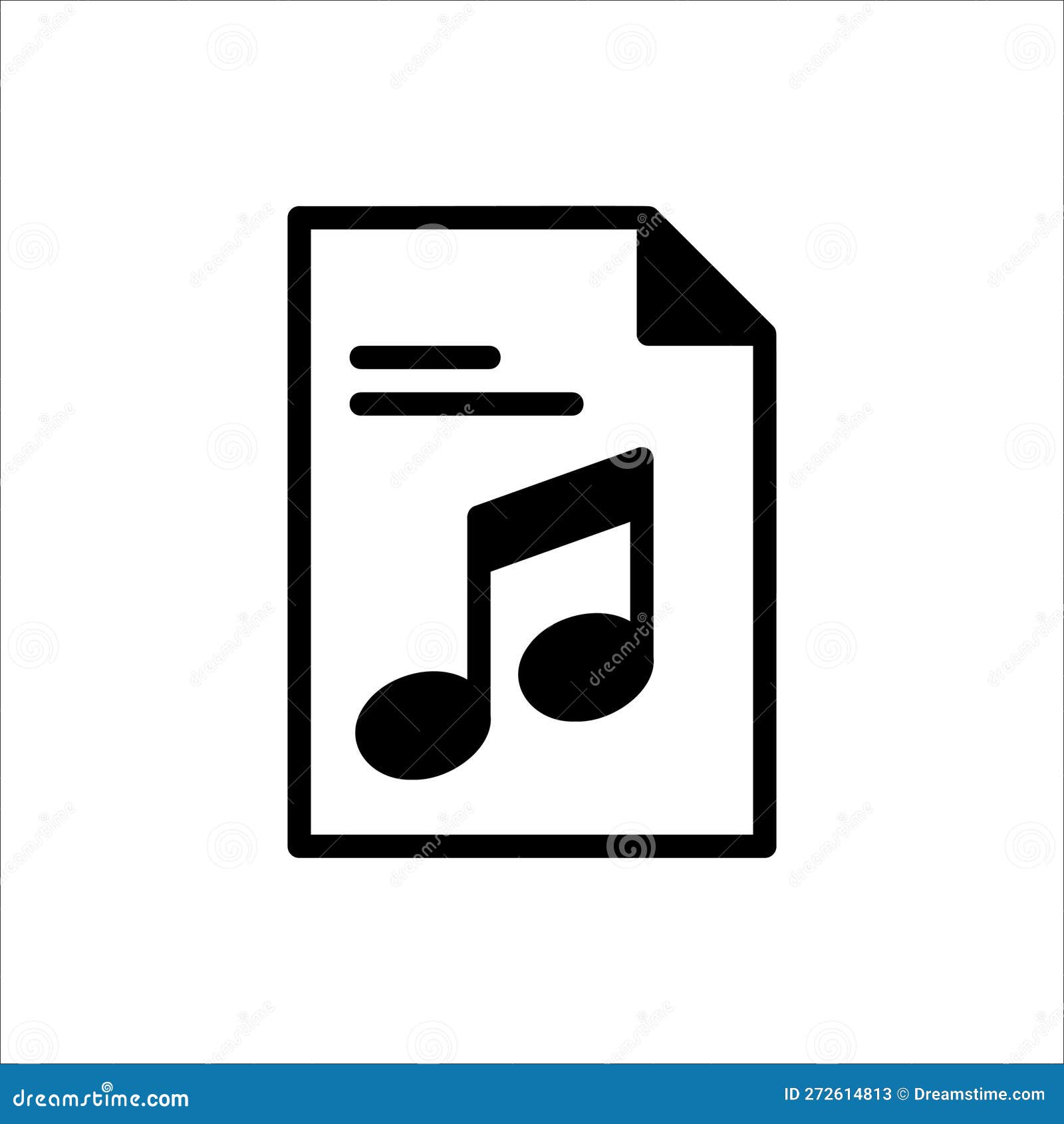 The Music File Icon is a Piece of Paper with a Song Notation on it ...