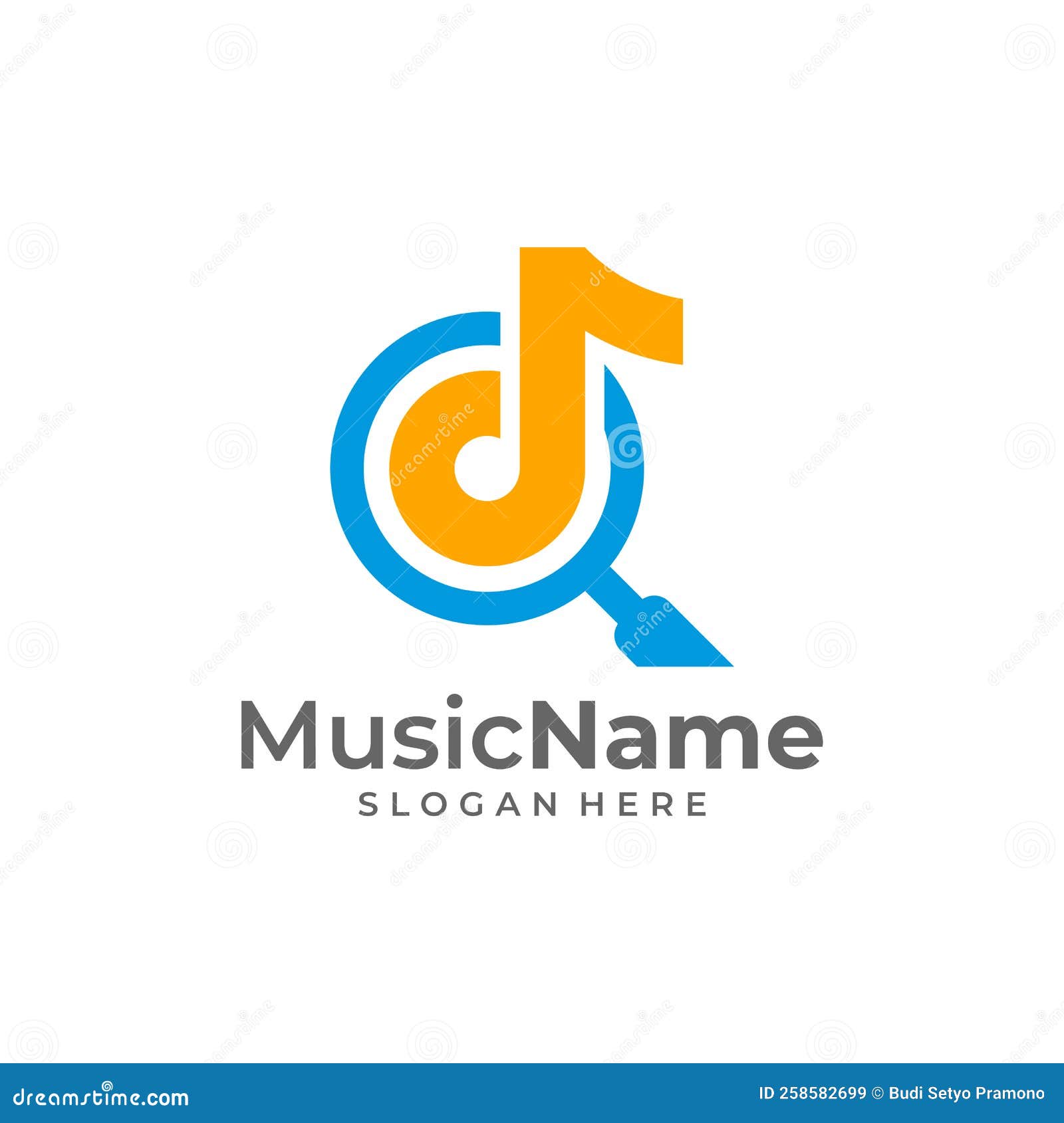 Music Find Logo Vector Icon Illustration. Find Music Logo Design ...