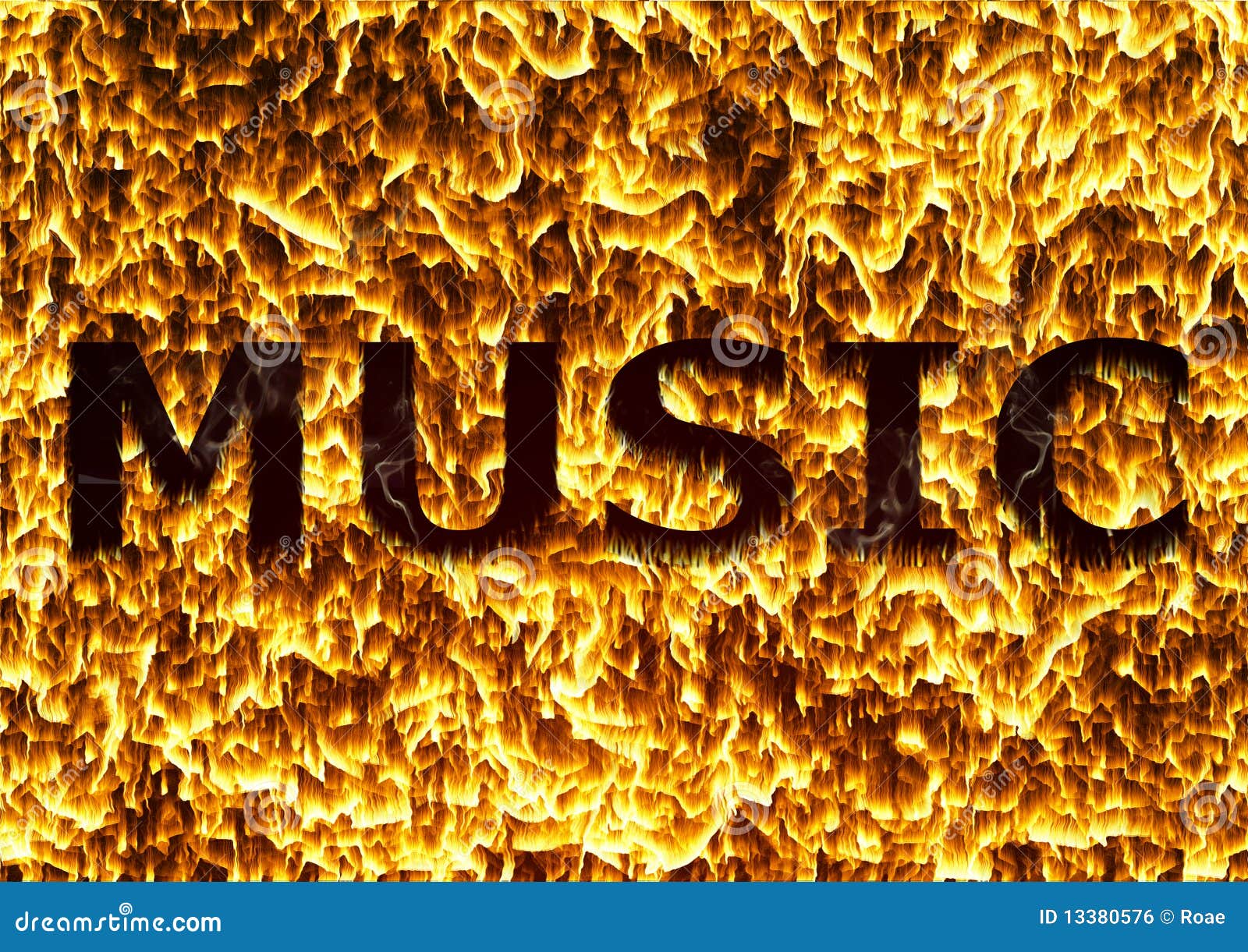 Music of fire stock illustration. Illustration of conceptual - 13380576