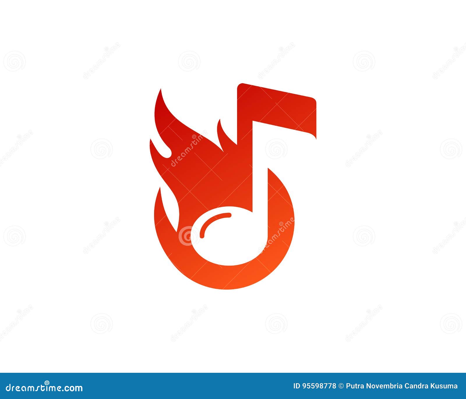 Music Fire Flame Icon Logo Design Element Stock Vector - Illustration ...