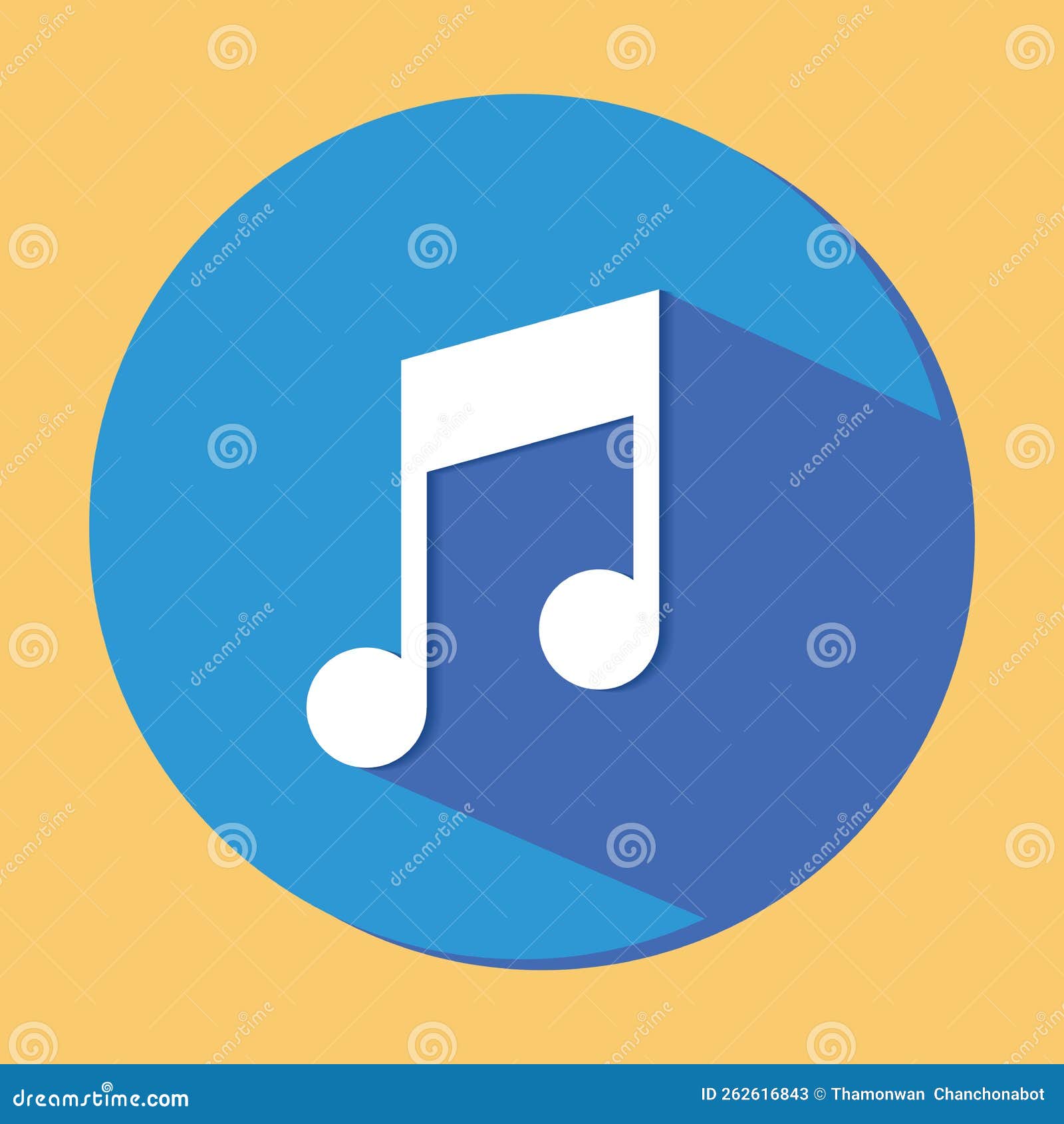 Music Flat Icon Button Vector Stock Vector - Illustration of internet ...
