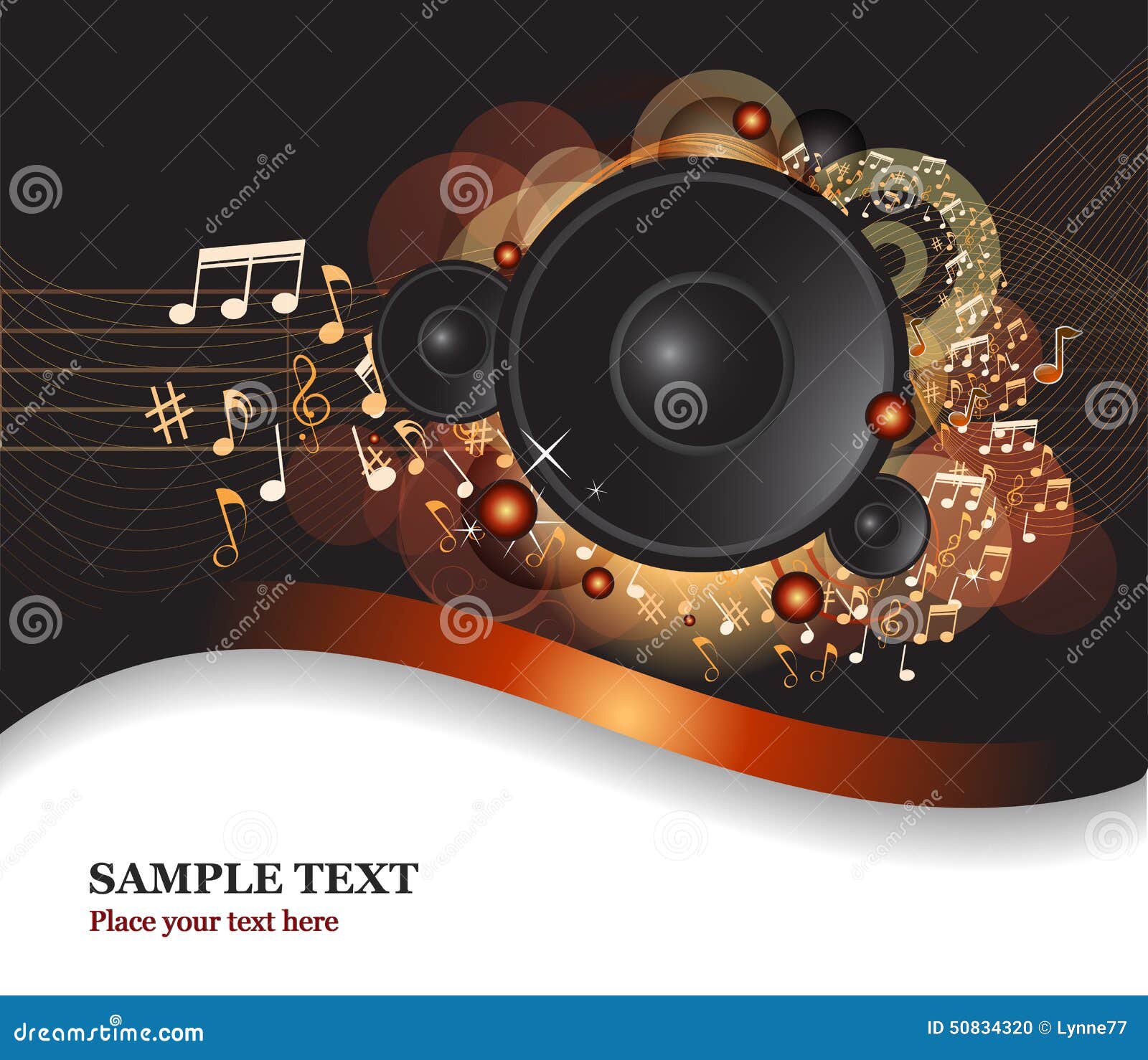 Music Flyer Background stock vector. Illustration of bright - 50834320
