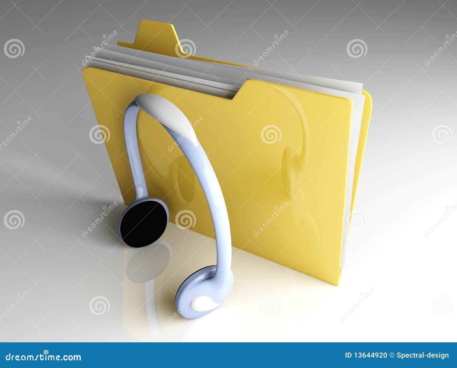 Music Folder stock illustration. Illustration of audio - 13644920
