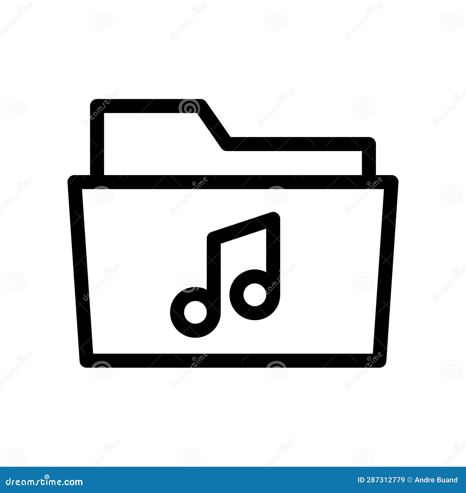 Music Folder Icon Illustration Vector Graphic Stock Vector ...