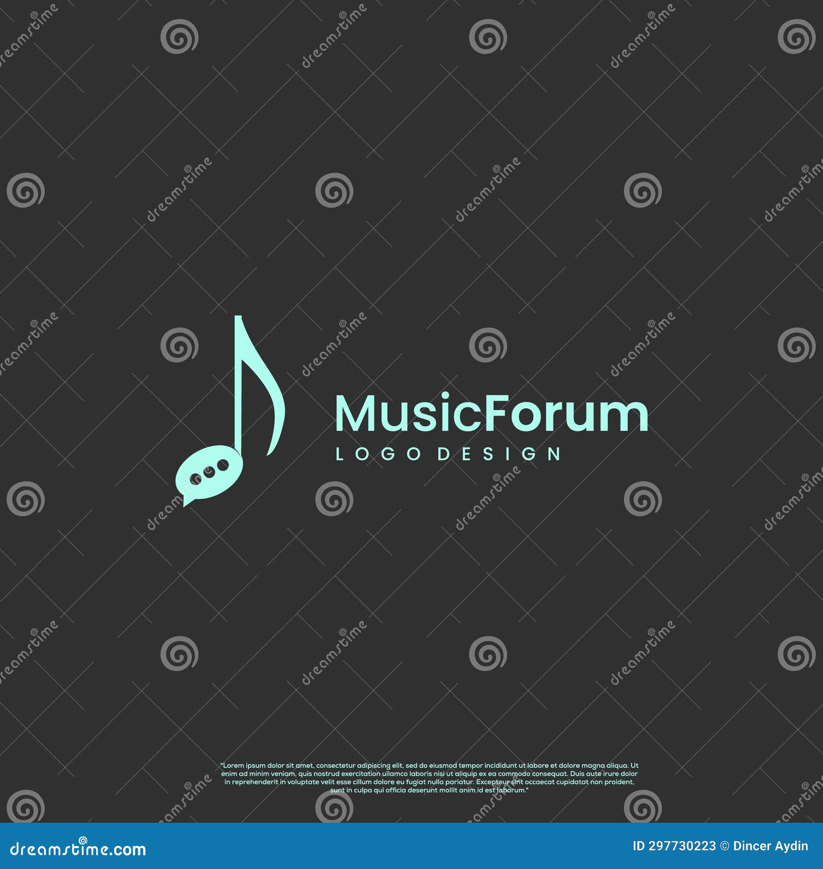 Music Forum Logo Design, Music Note Combine with Bubble Speech Logo ...