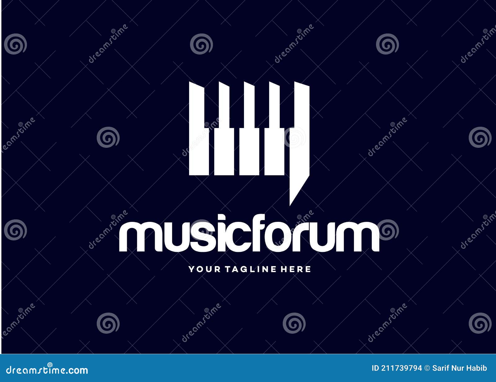 Music Forum Logo Template Design Vector Stock Vector - Illustration of ...