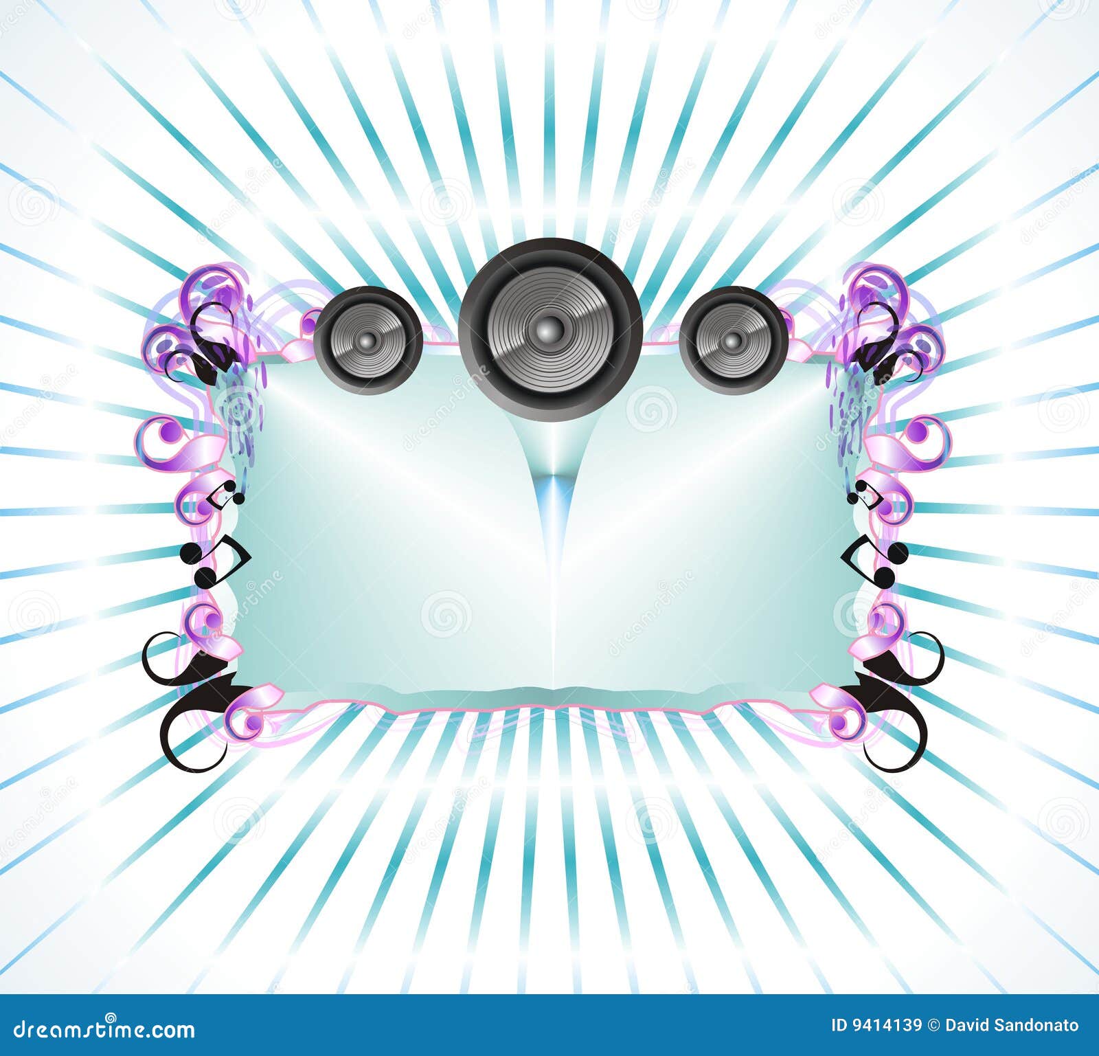 Music Frame Background stock vector. Illustration of frame - 9414139
