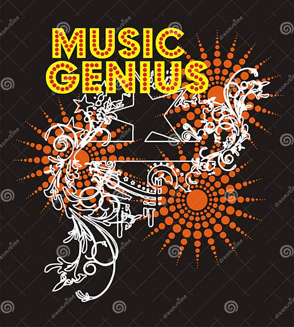 Music Genius stock vector. Illustration of mania, excitement - 12307390