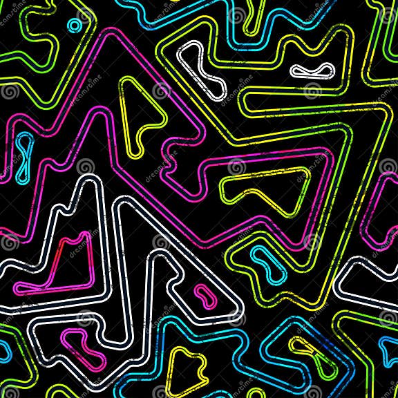 Music Geometric Seamless Pattern with Grunge Effect Stock Vector ...