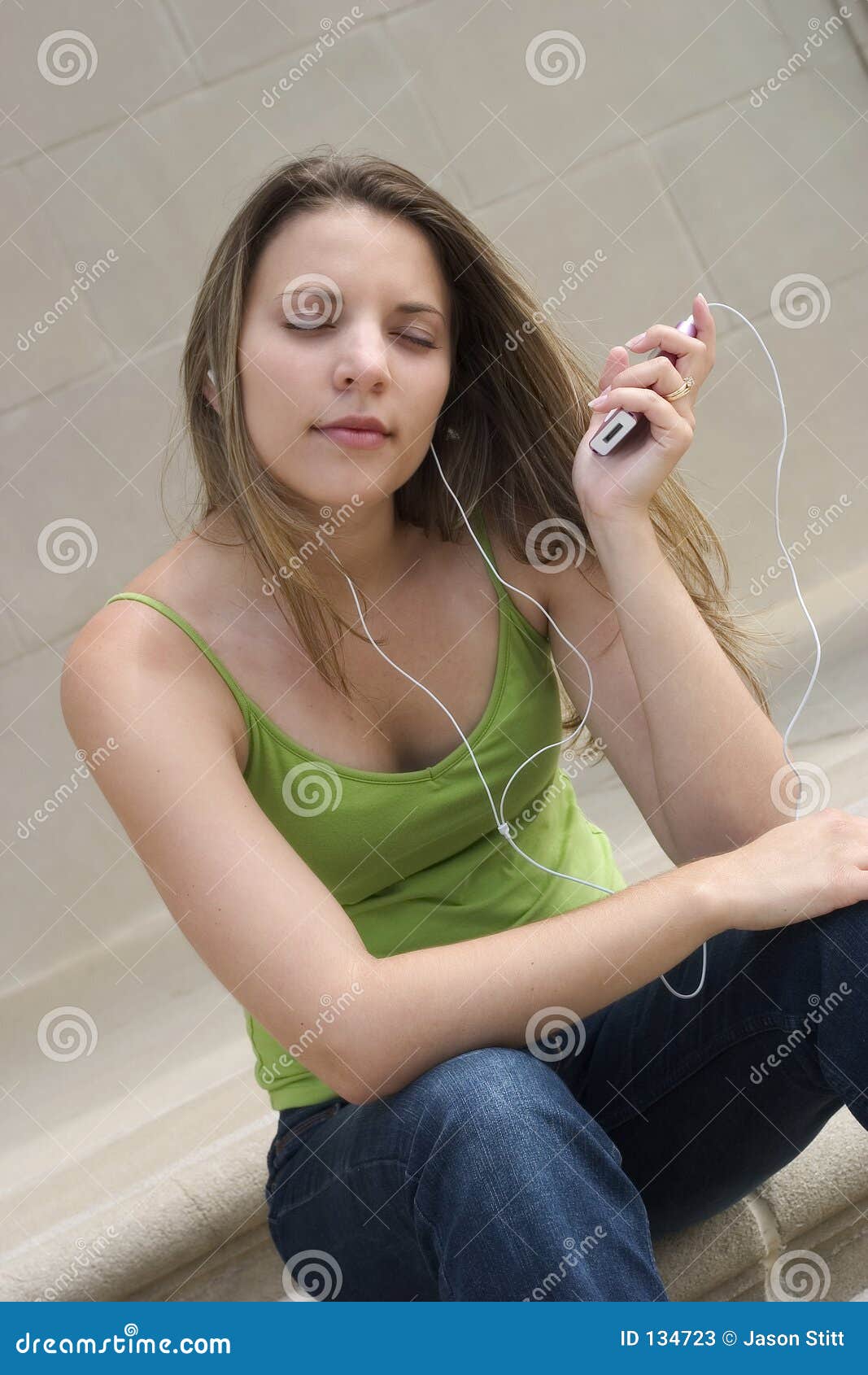 Music Girl stock image. Image of women, girl, pretty, beauty - 134723