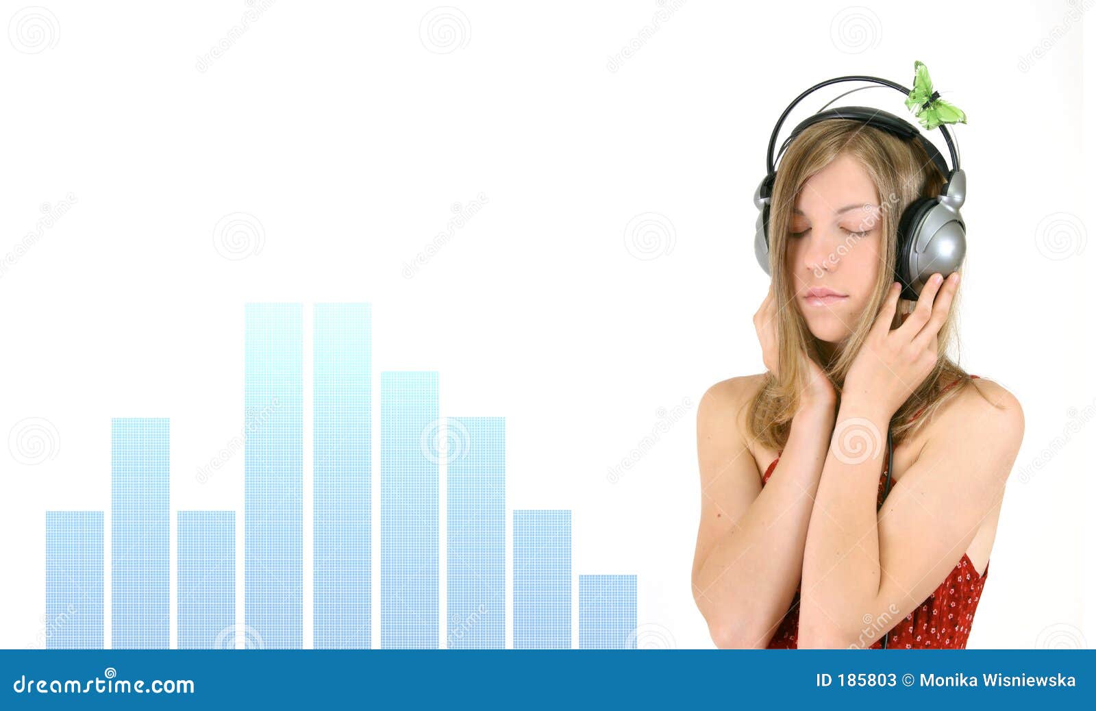 Music Girl stock image. Image of girls, casual, listening - 185803