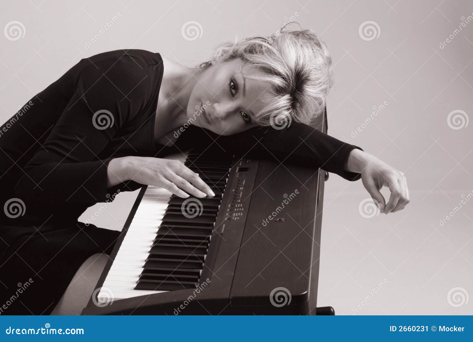 Music girl stock image. Image of elegant, keyboard, event - 2660231