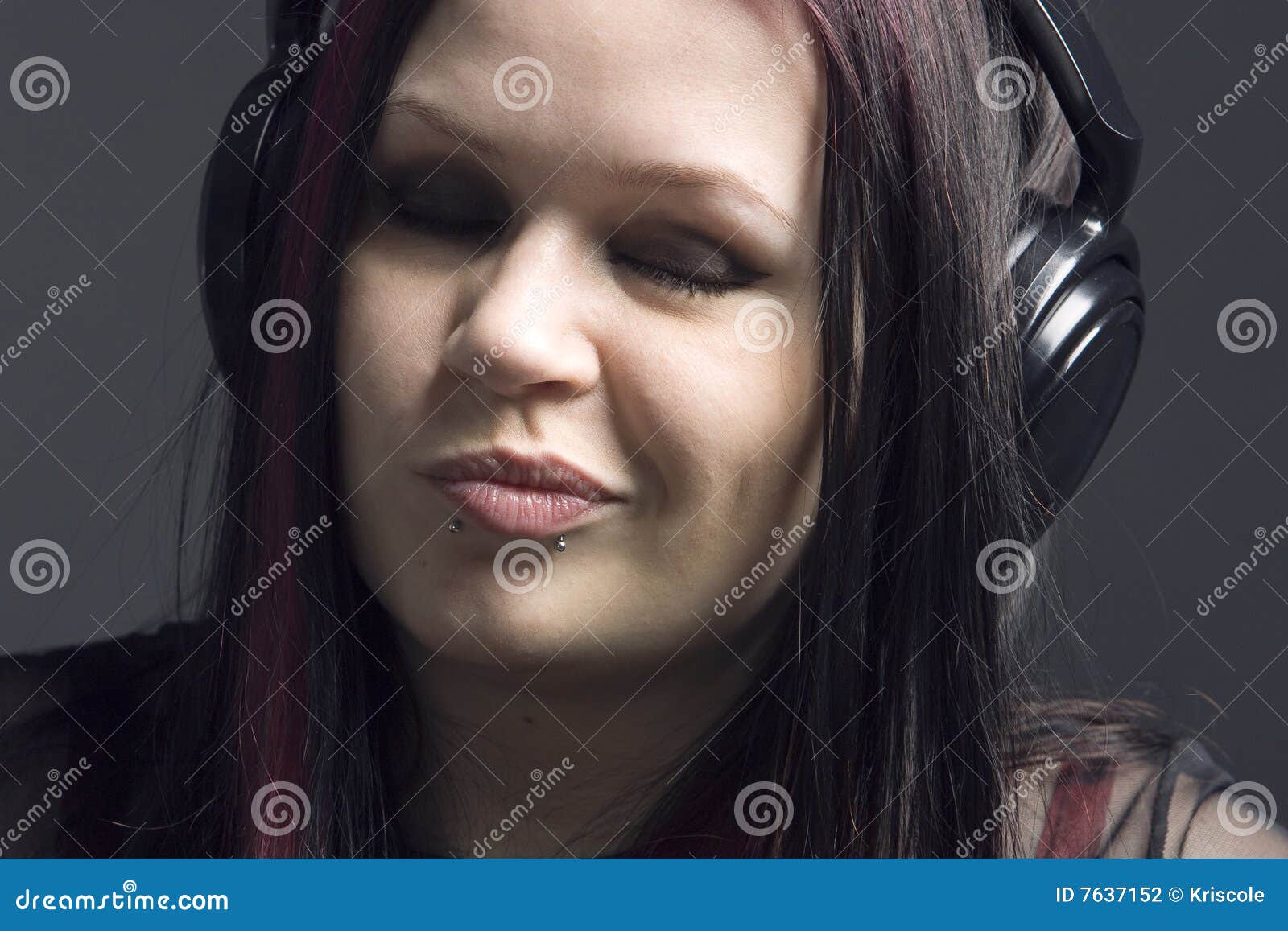 Music-girl stock photo. Image of face, acoustic, person - 7637152