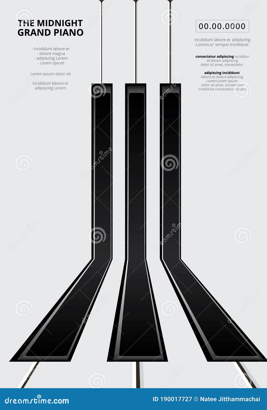 Music Grand Piano Poster Background Template Cartoon Vector ...