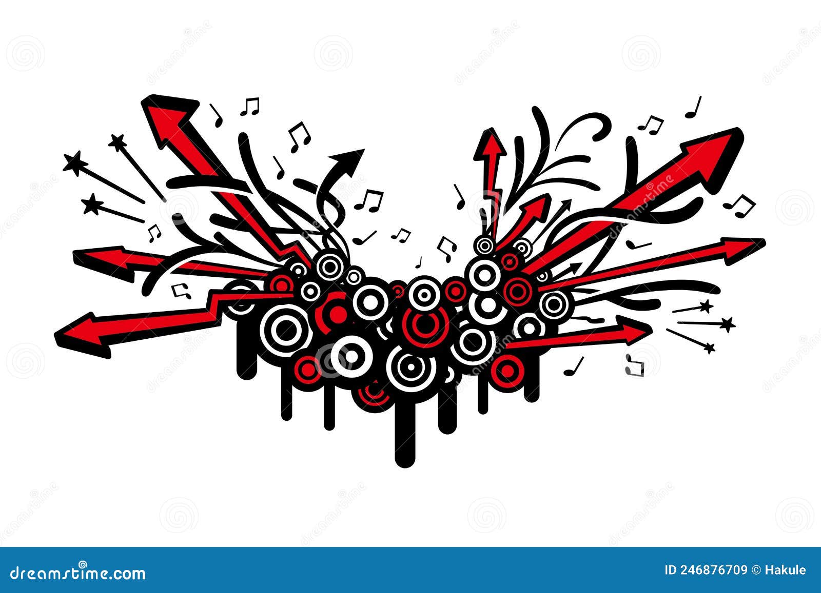 Music Grunge Graffiti Music Pattern, Rock and Roll, Vector Stock Vector ...