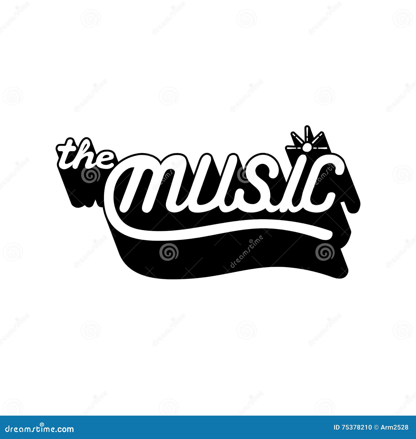 The music stock vector. Illustration of white, text, painted - 75378210