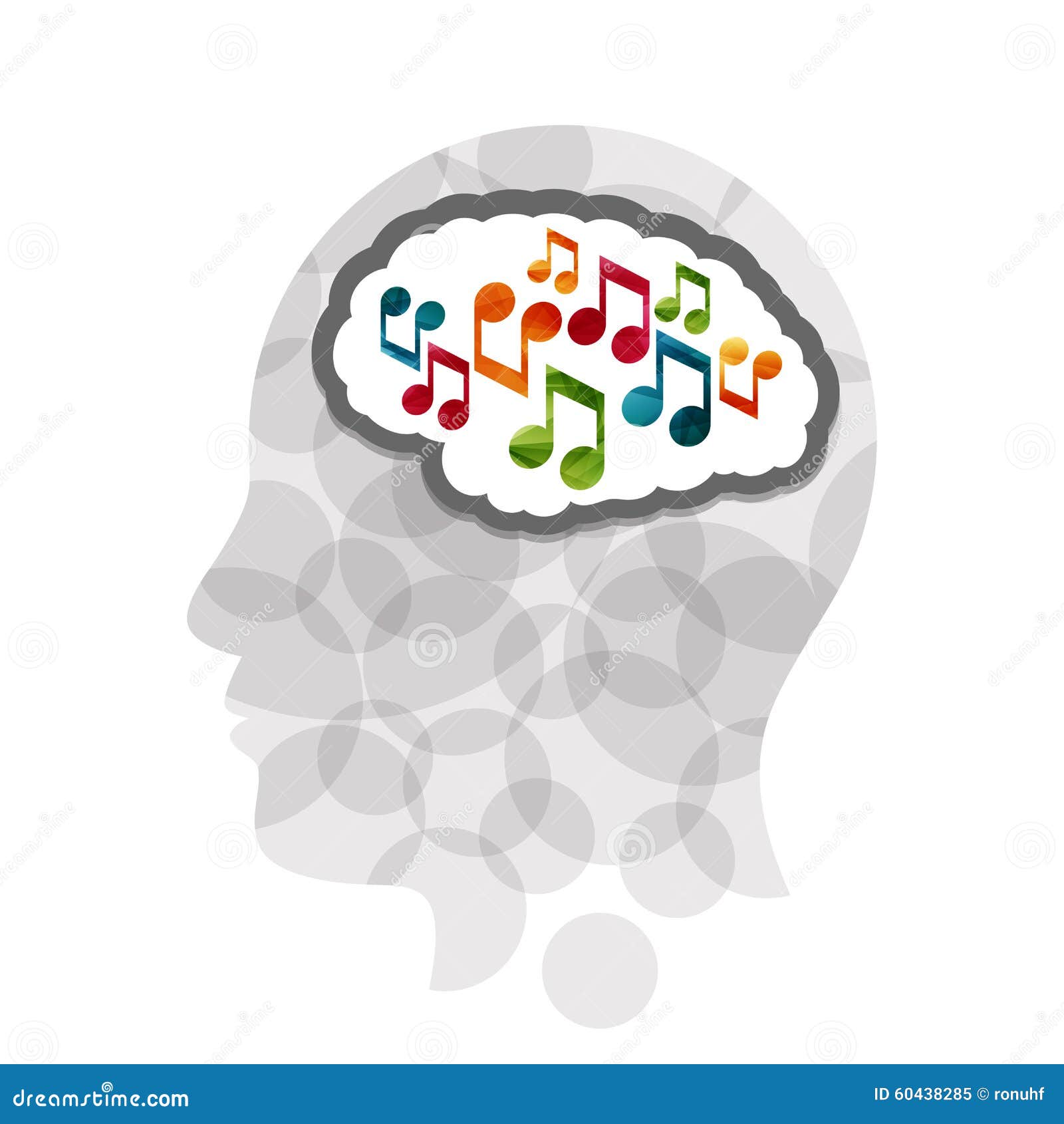 Music Head Creative Concept Illustration Stock Vector - Illustration of ...