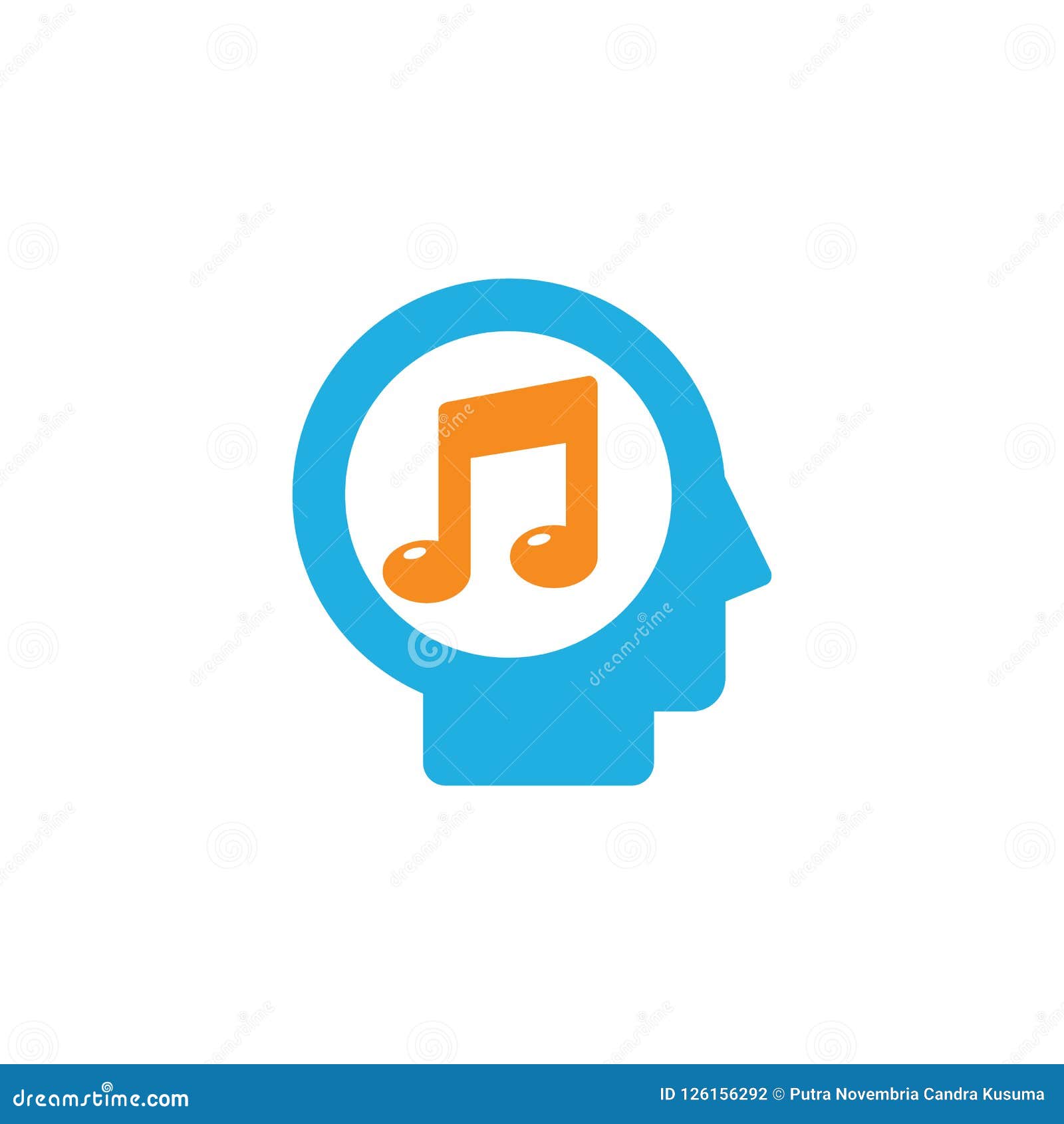 Music Head Logo Icon Design Stock Illustration - Illustration of human ...