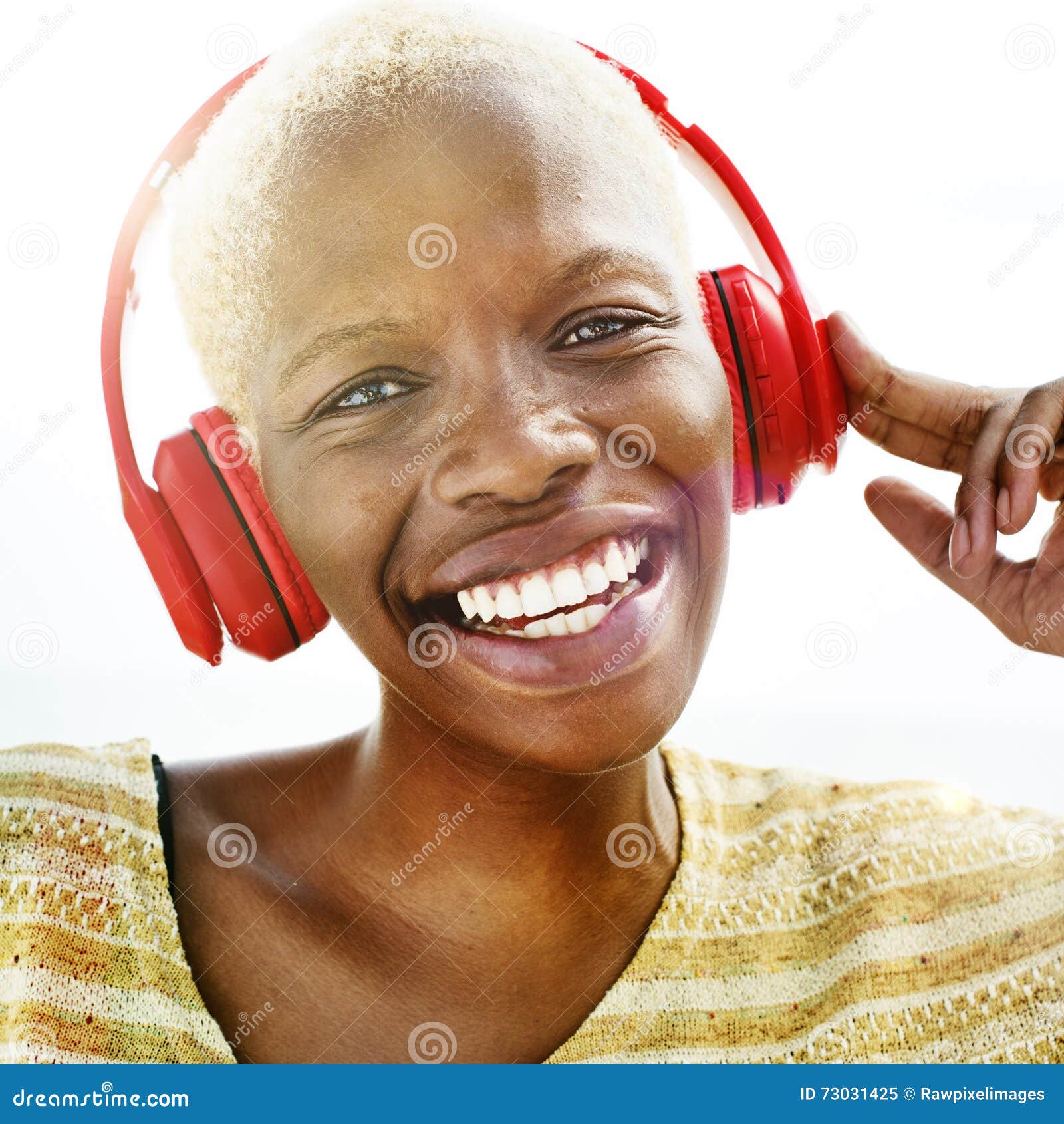 Music Headphone Smile Enjoy Concept Stock Image - Image of smile ...