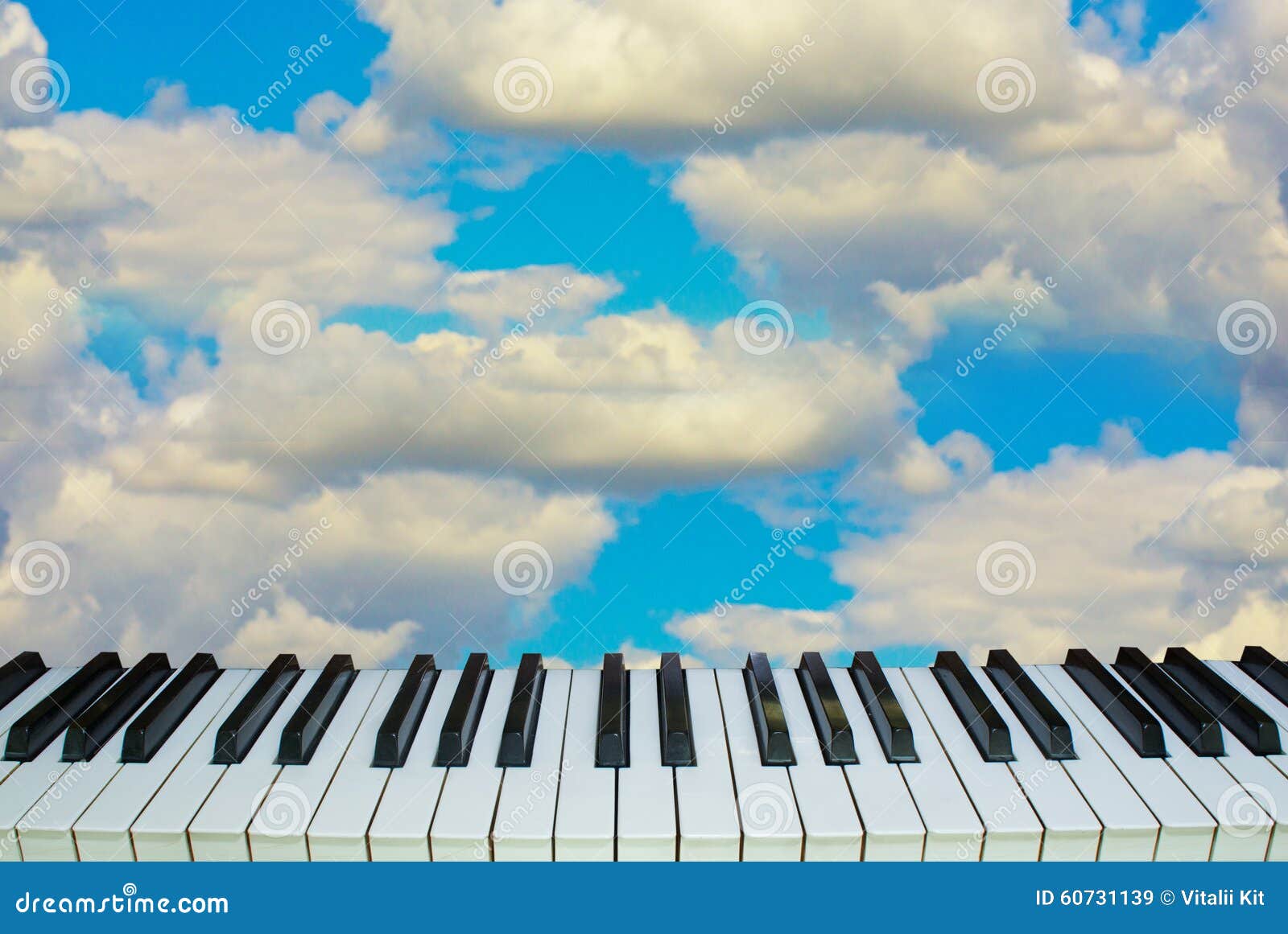 Music Heaven Piano Keys Against the Sky Stock Image - Image of heaven ...