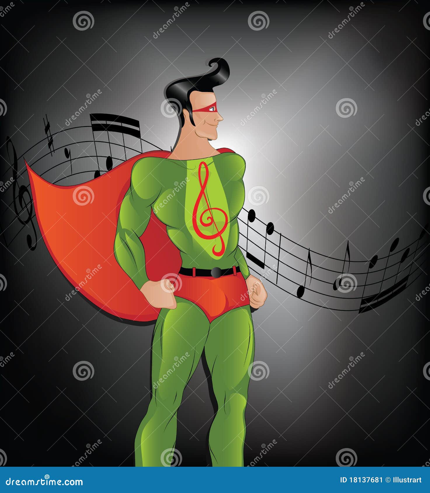 Music hero stock vector. Illustration of comic, composer - 18137681