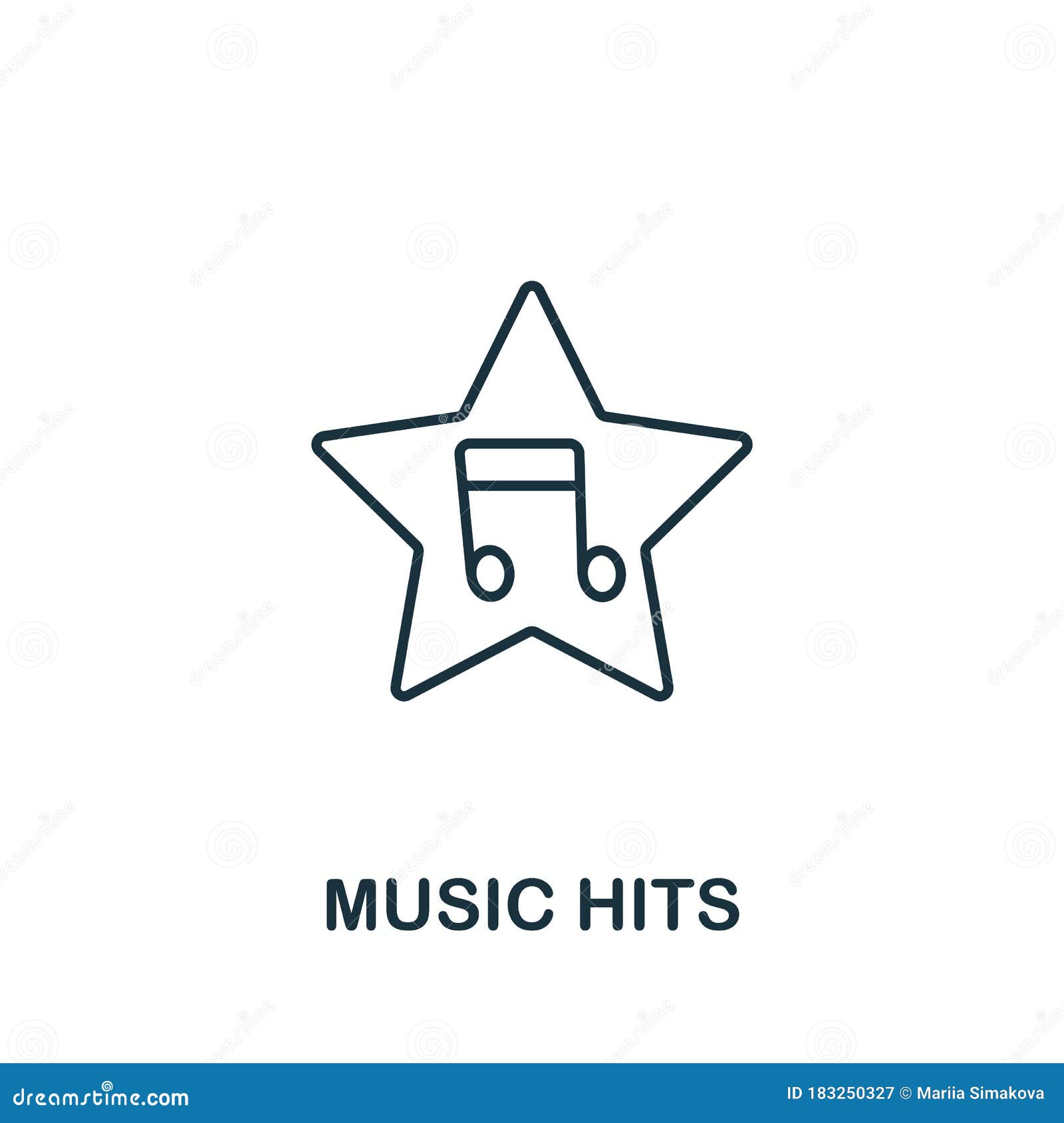 Music Hits Icon from Music Collection. Simple Line Music Hits Icon for ...