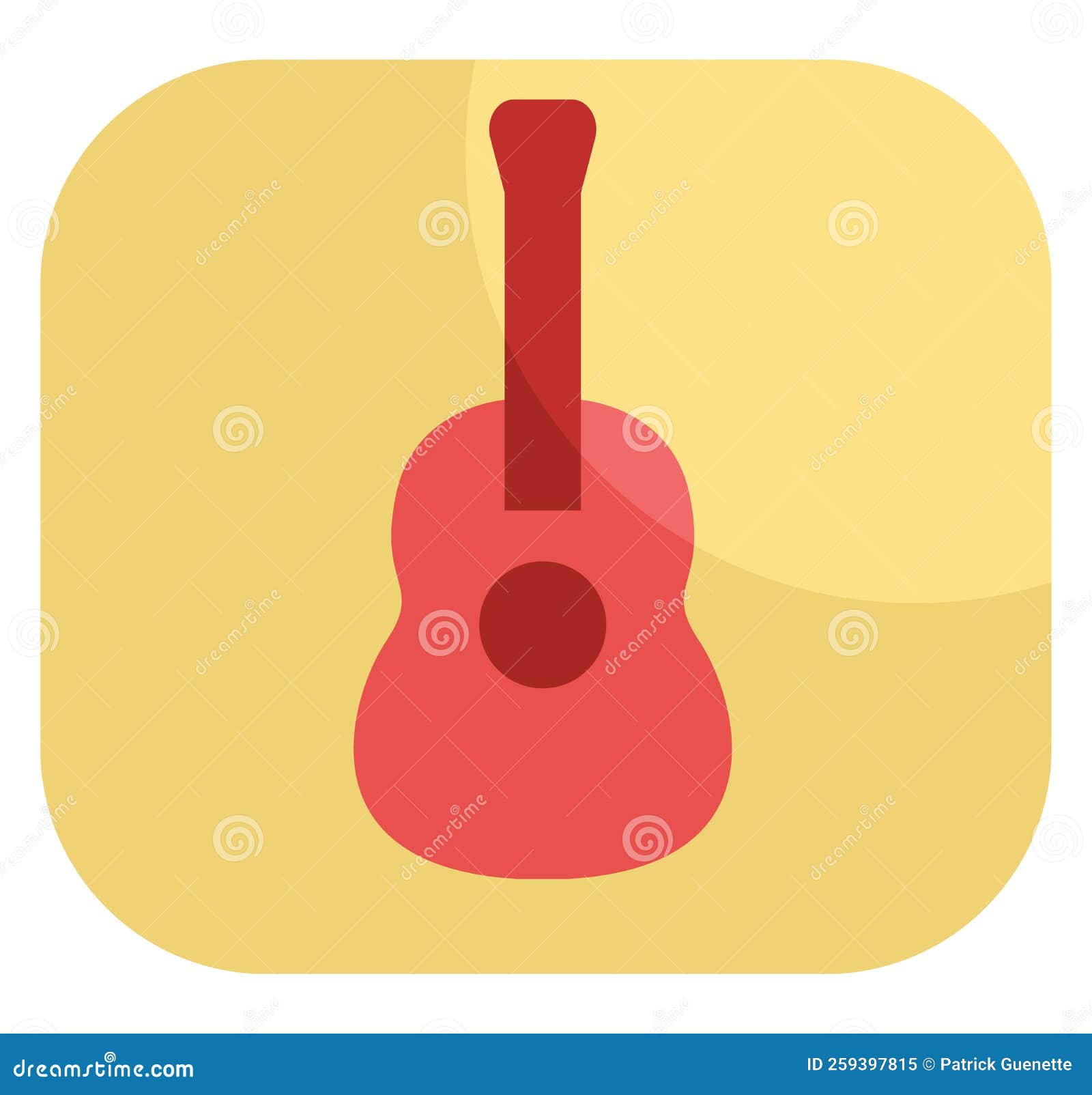 Music hobbie, icon stock vector. Illustration of instrument - 259397815
