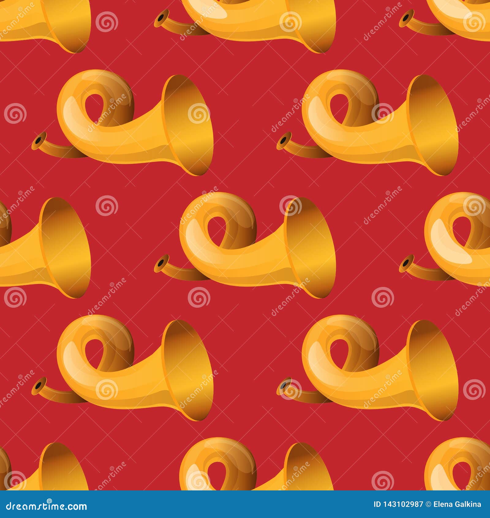 Music horn pattern stock vector. Illustration of musical - 143102987