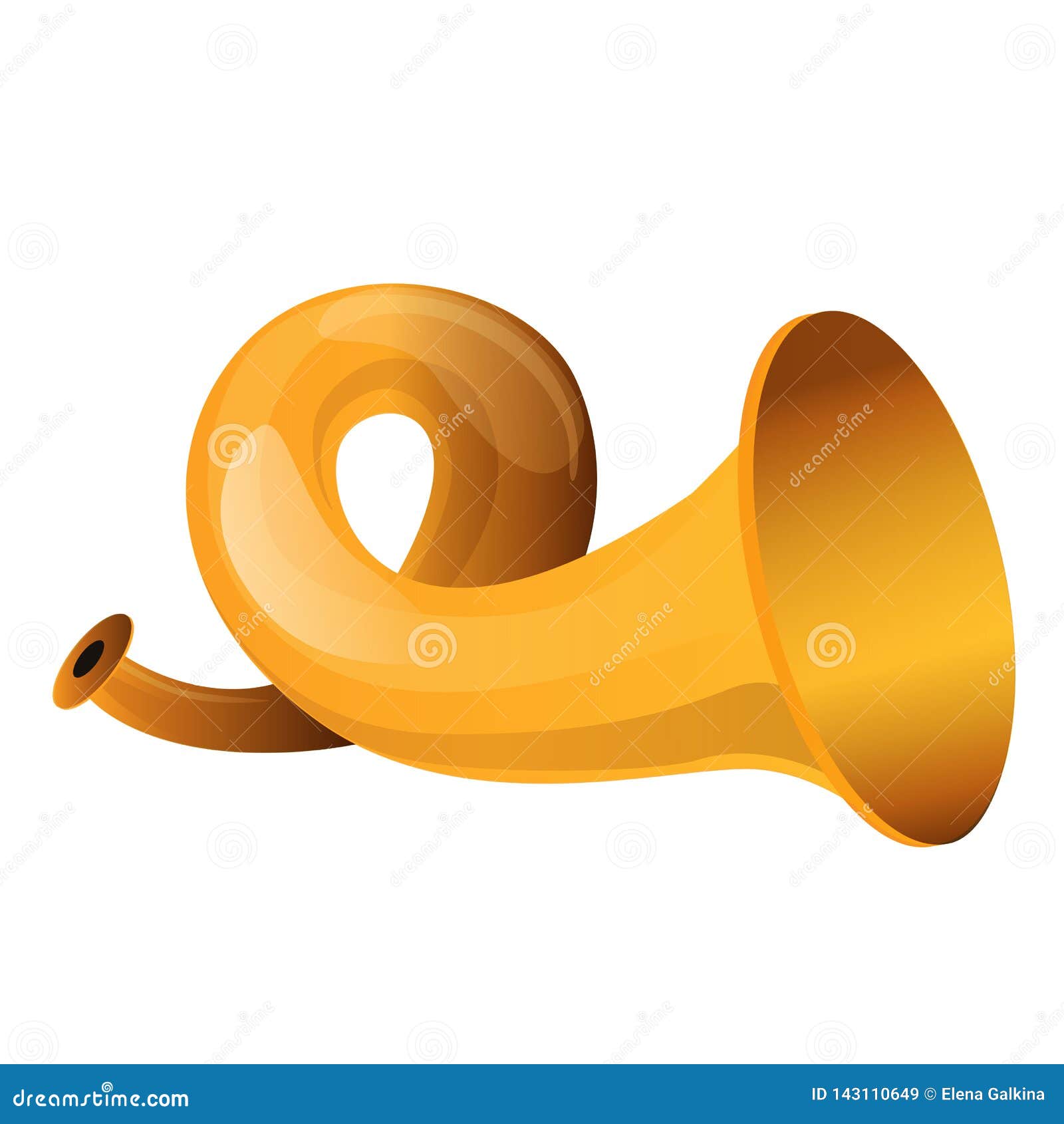 Music horn vector stock vector. Illustration of isolated - 143110649