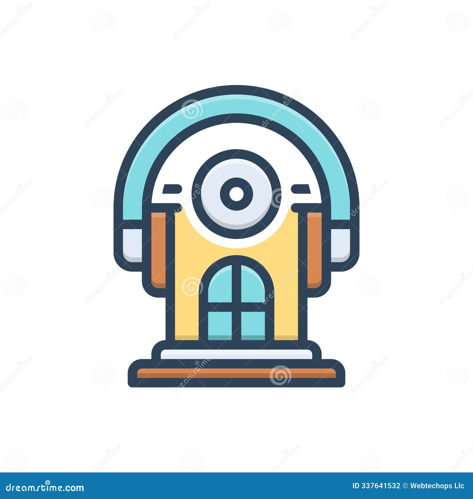 Color Illustration Icon for Music House, Music and Studio Stock ...