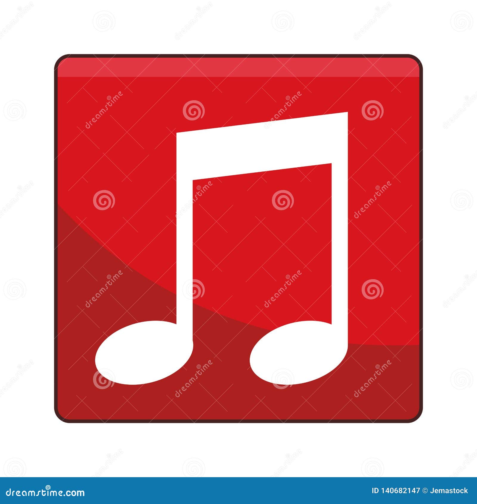 Music icon cartoon stock vector. Illustration of note - 140682147