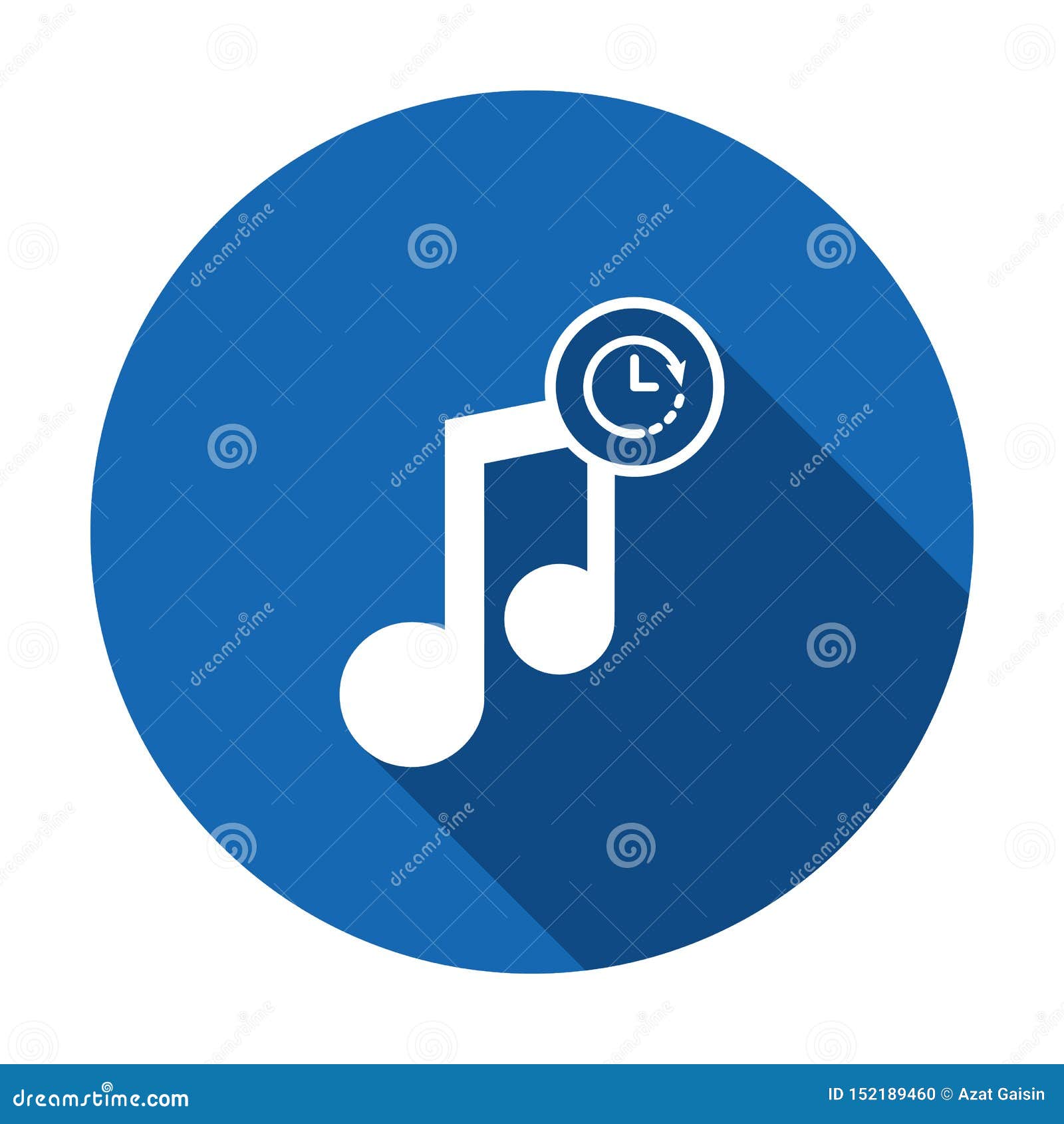 Music Icon with Clock Sign. Music Icon and Countdown, Deadline ...