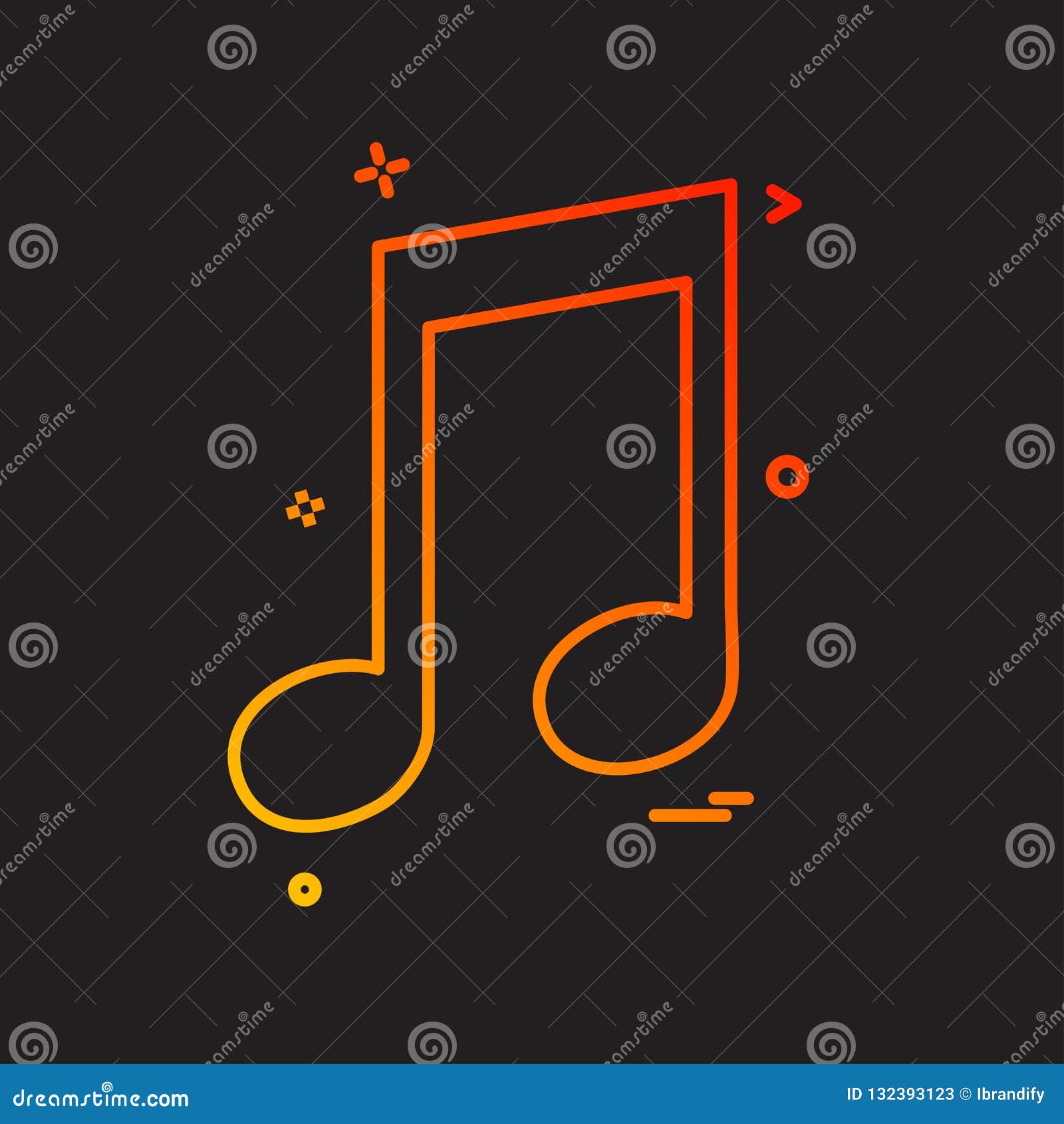 Music icon design vector stock vector. Illustration of digital - 132393123