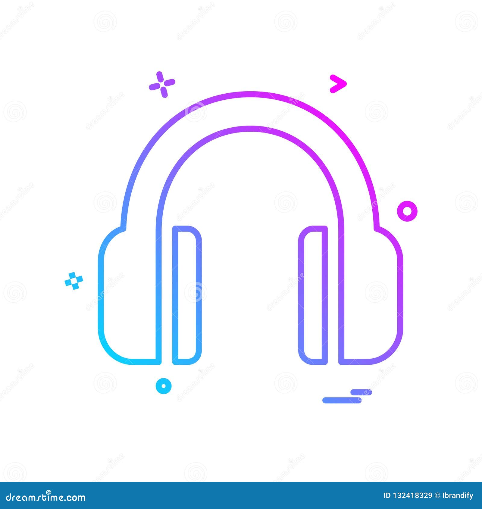 Music icon design vector stock vector. Illustration of icons - 132418329