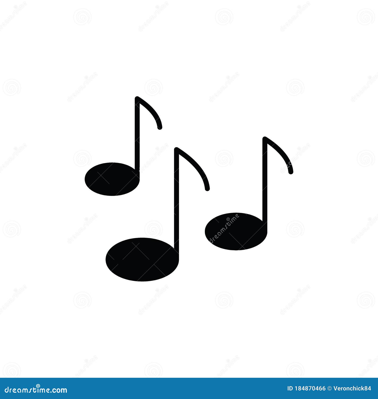 Music Icon. Musical Note - Black Vector Icon Stock Vector ...
