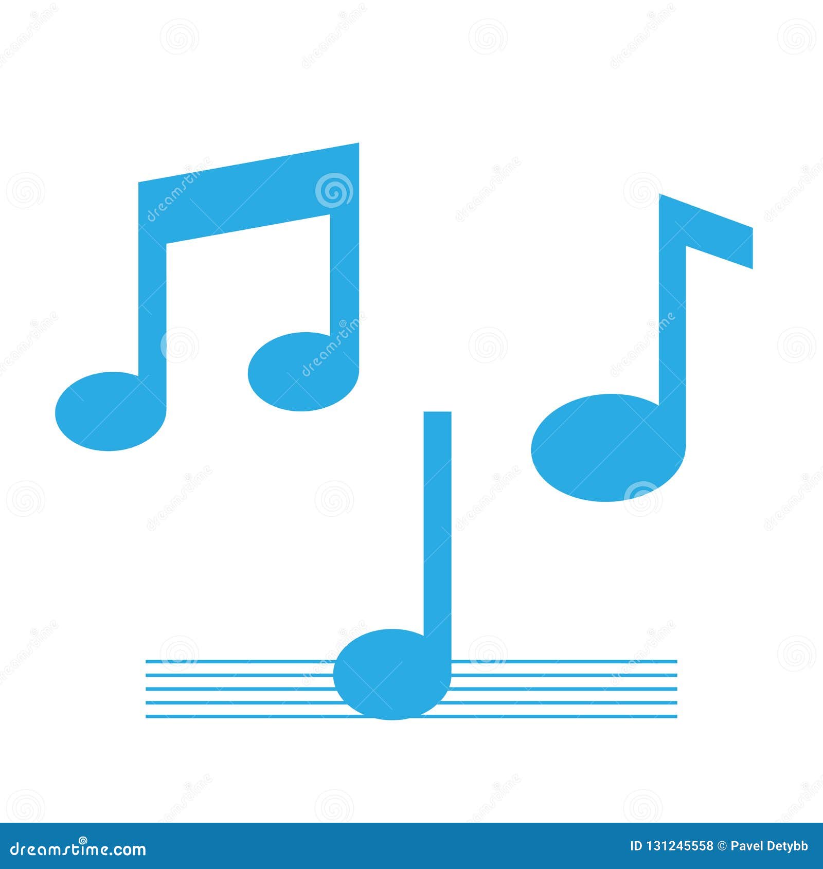 Music Icon, Note Sign. Vector Illustration, Flat Design. Stock ...