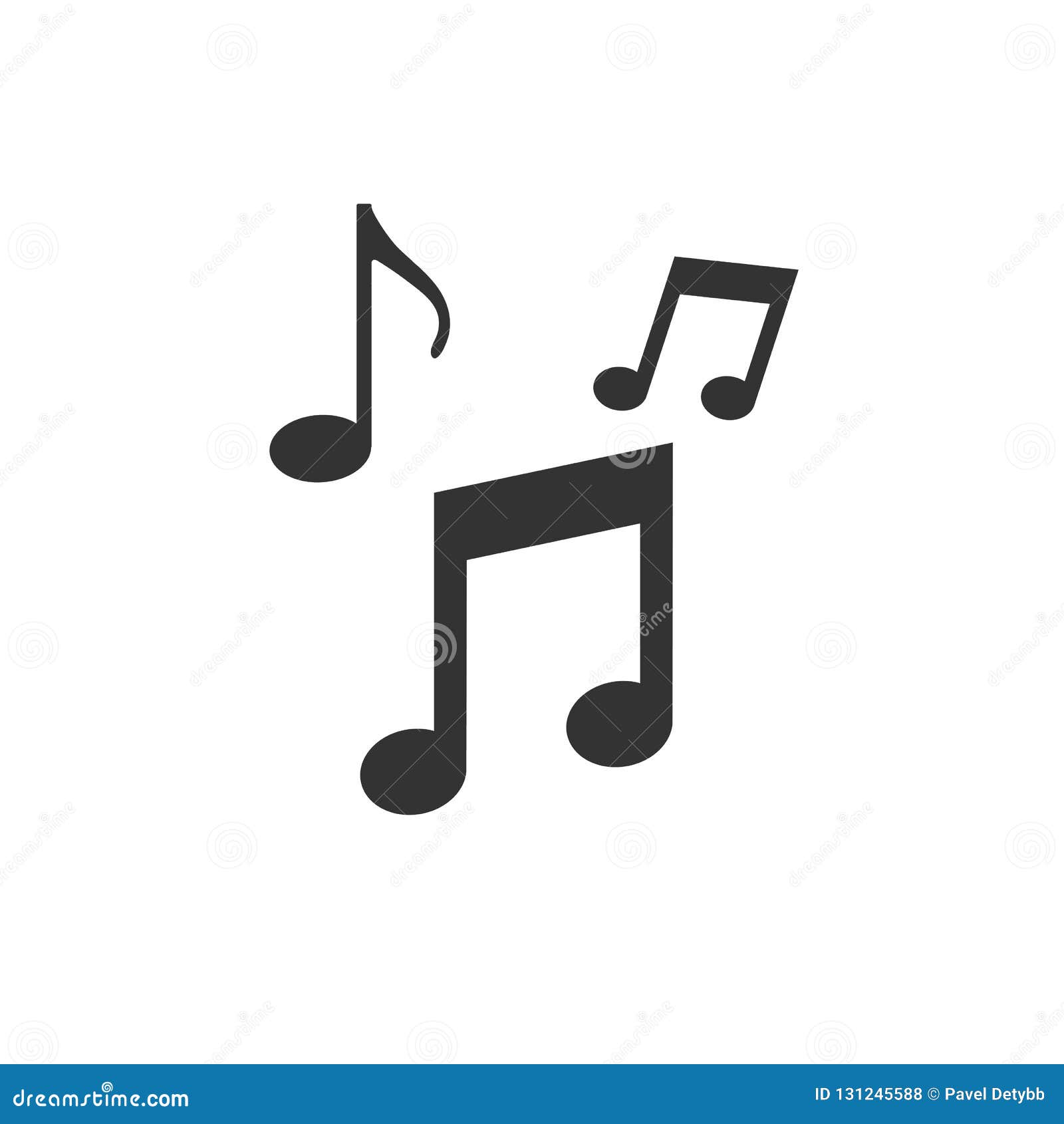 Music Icon, Note Sign. Vector Illustration, Flat Design. Stock ...