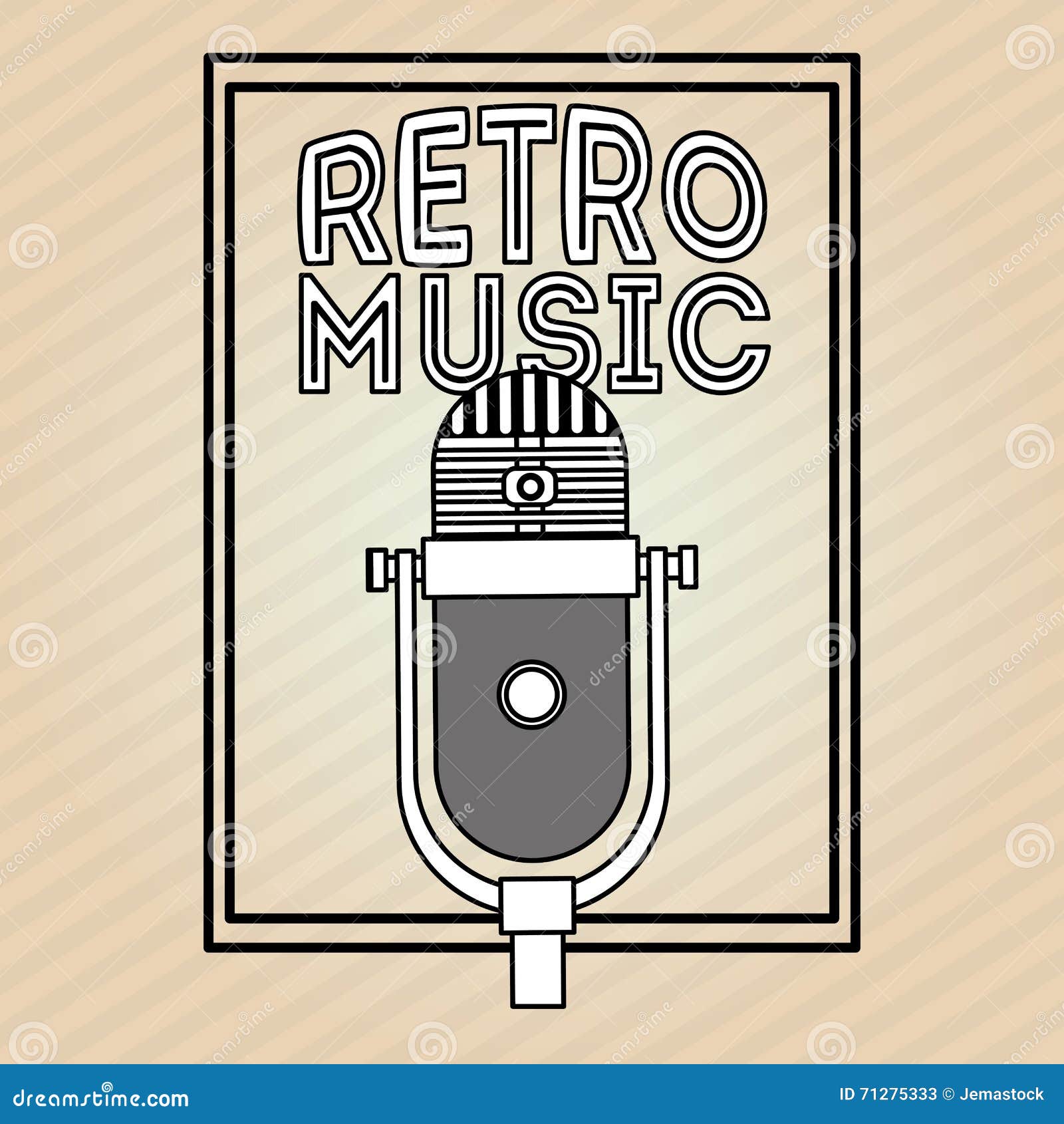 Music Icon. Retro Concept. Flat Illustration Stock Vector ...