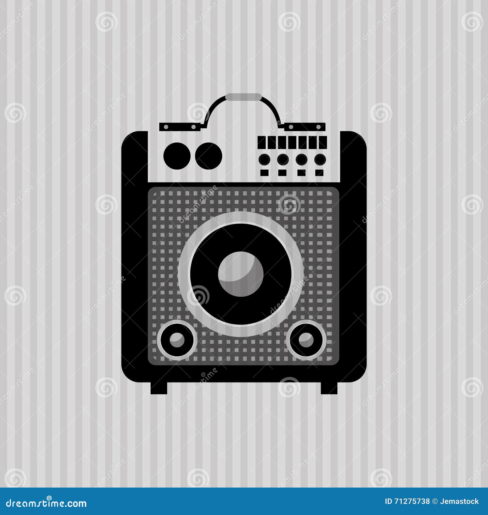 Music Icon. Retro Concept. Flat Illustration Stock Vector ...