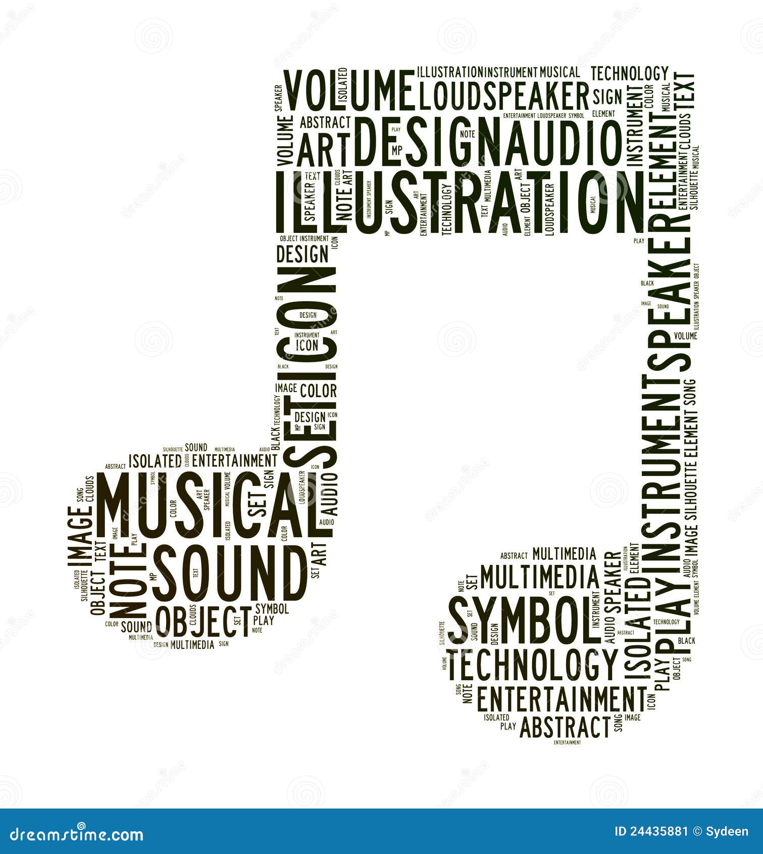 Music Icon Text Clouds Stock Image - Image: 24435881