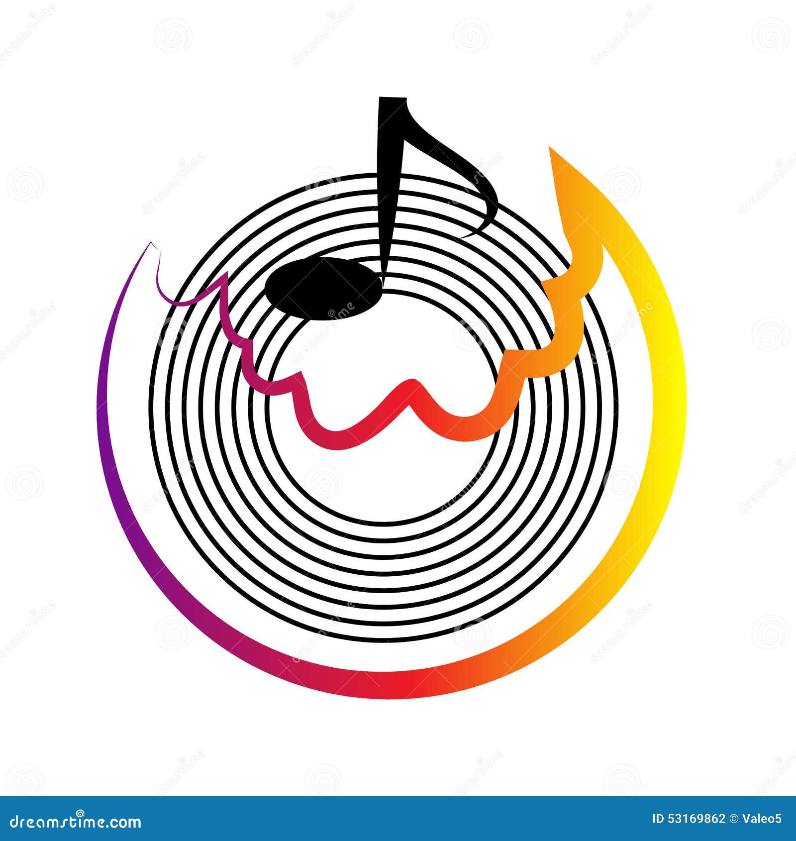 Music Icon stock vector. Illustration of design, geometric - 53169862