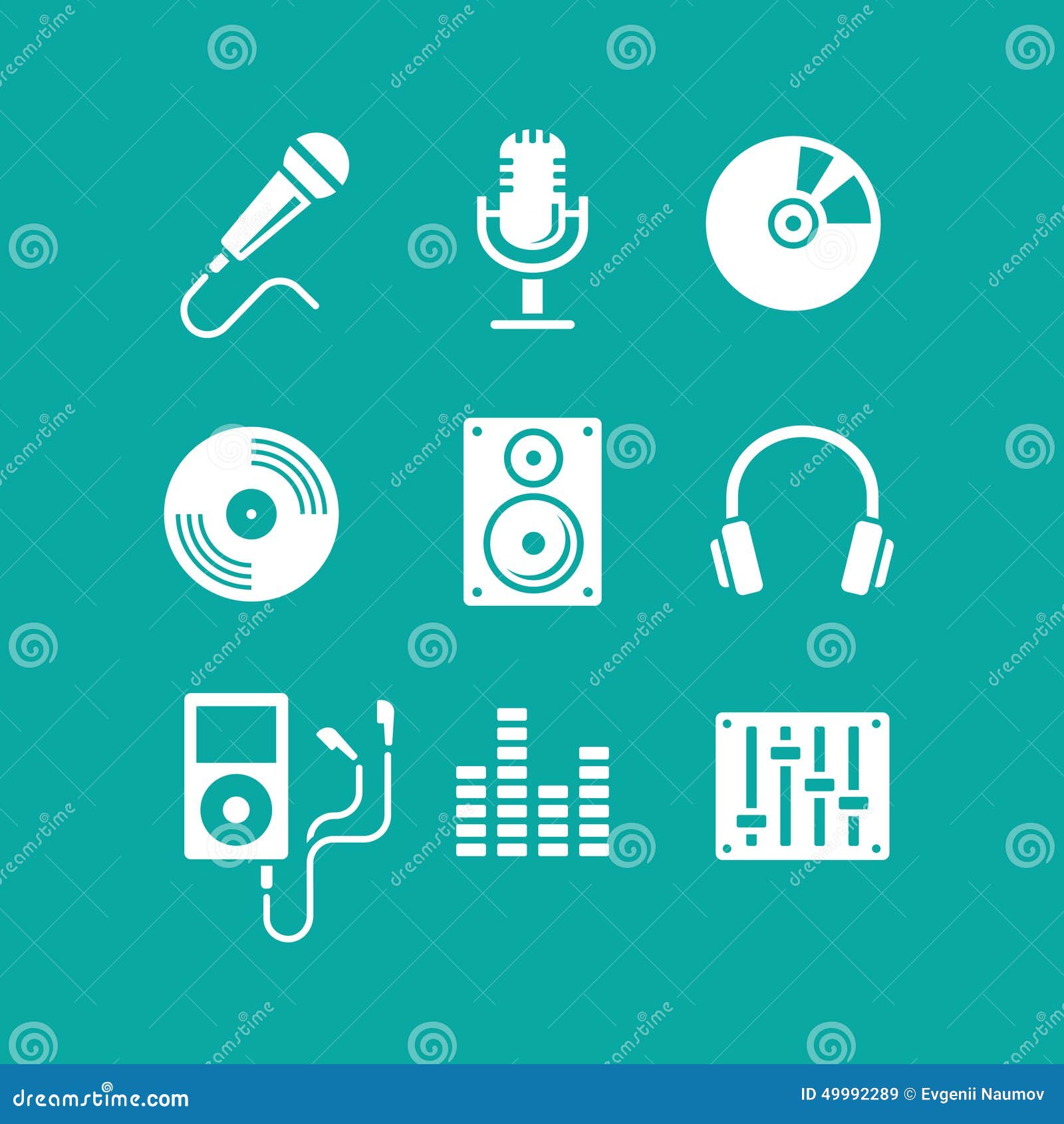 Music icons for app stock vector. Illustration of vector - 49992289
