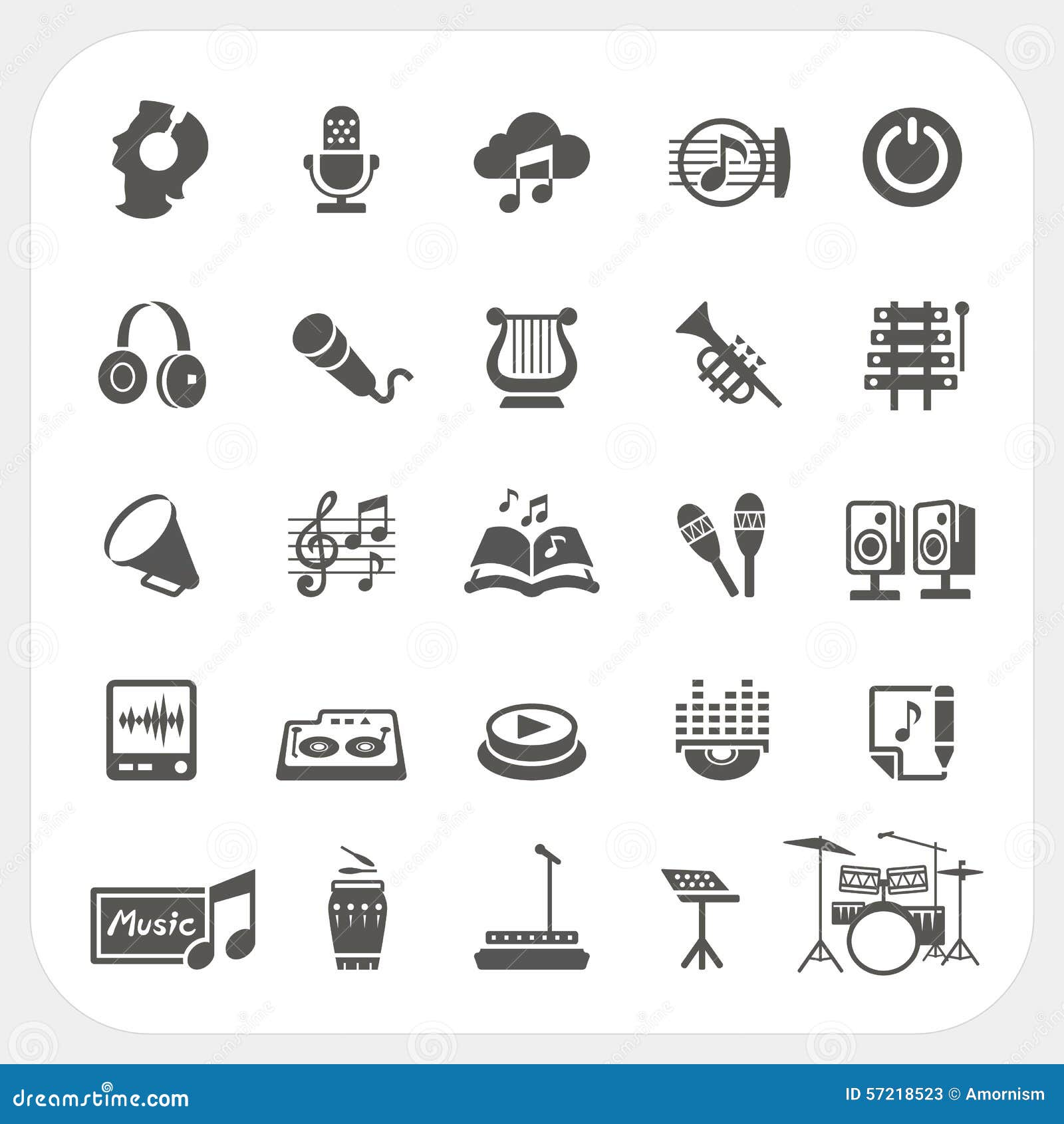 Music App Icons Splash Woman Hea Cartoon Vector | CartoonDealer.com ...