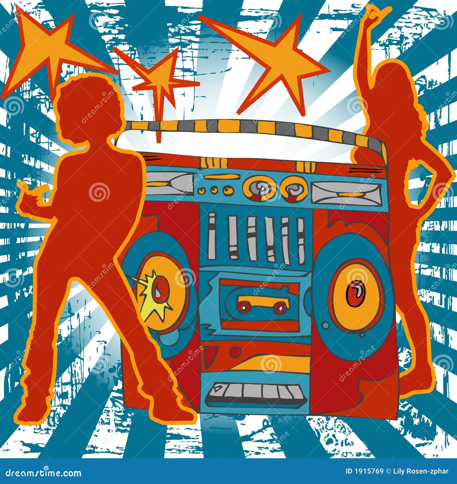 Rap Music Illustration Cartoon Vector | CartoonDealer.com #19010531
