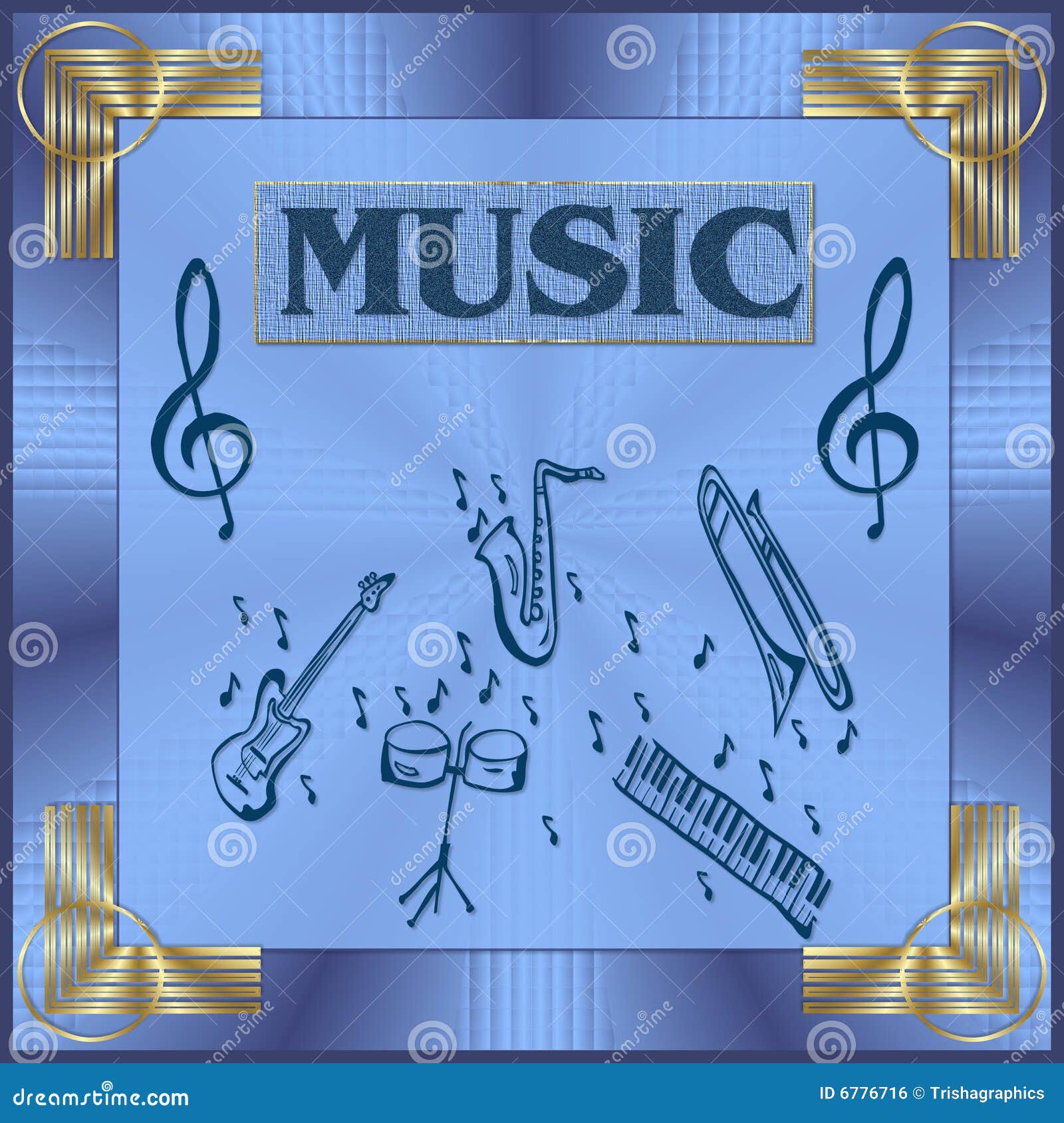 Music illustration stock illustration. Illustration of concert - 6776716