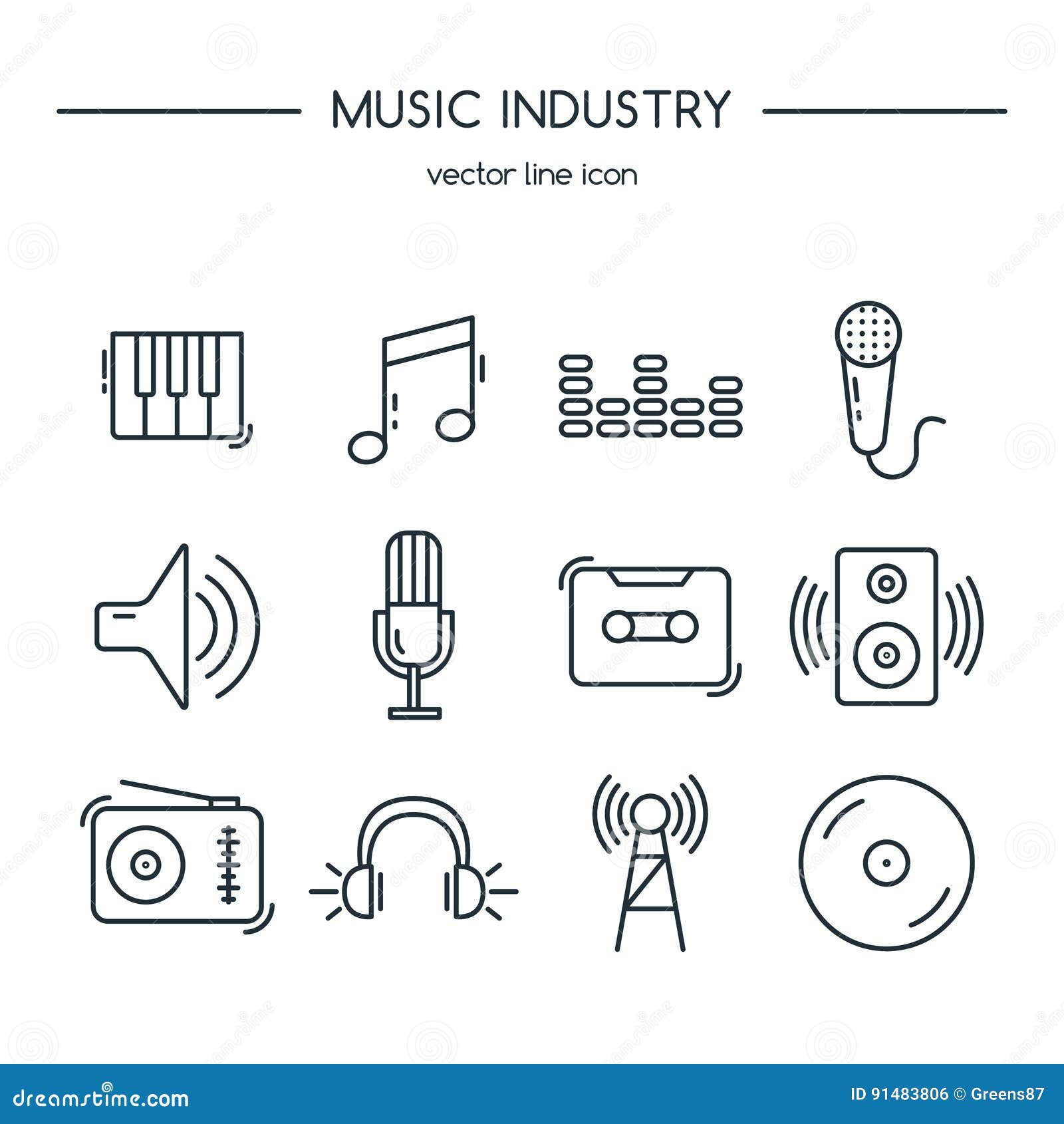Music Industry Flowchart Vector Illustration | CartoonDealer.com #124449062