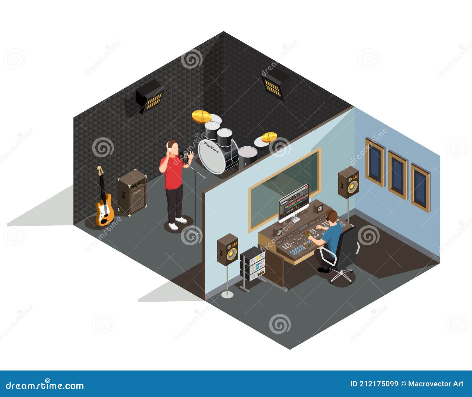 Music Industry and Recording Concept Stock Vector - Illustration of ...