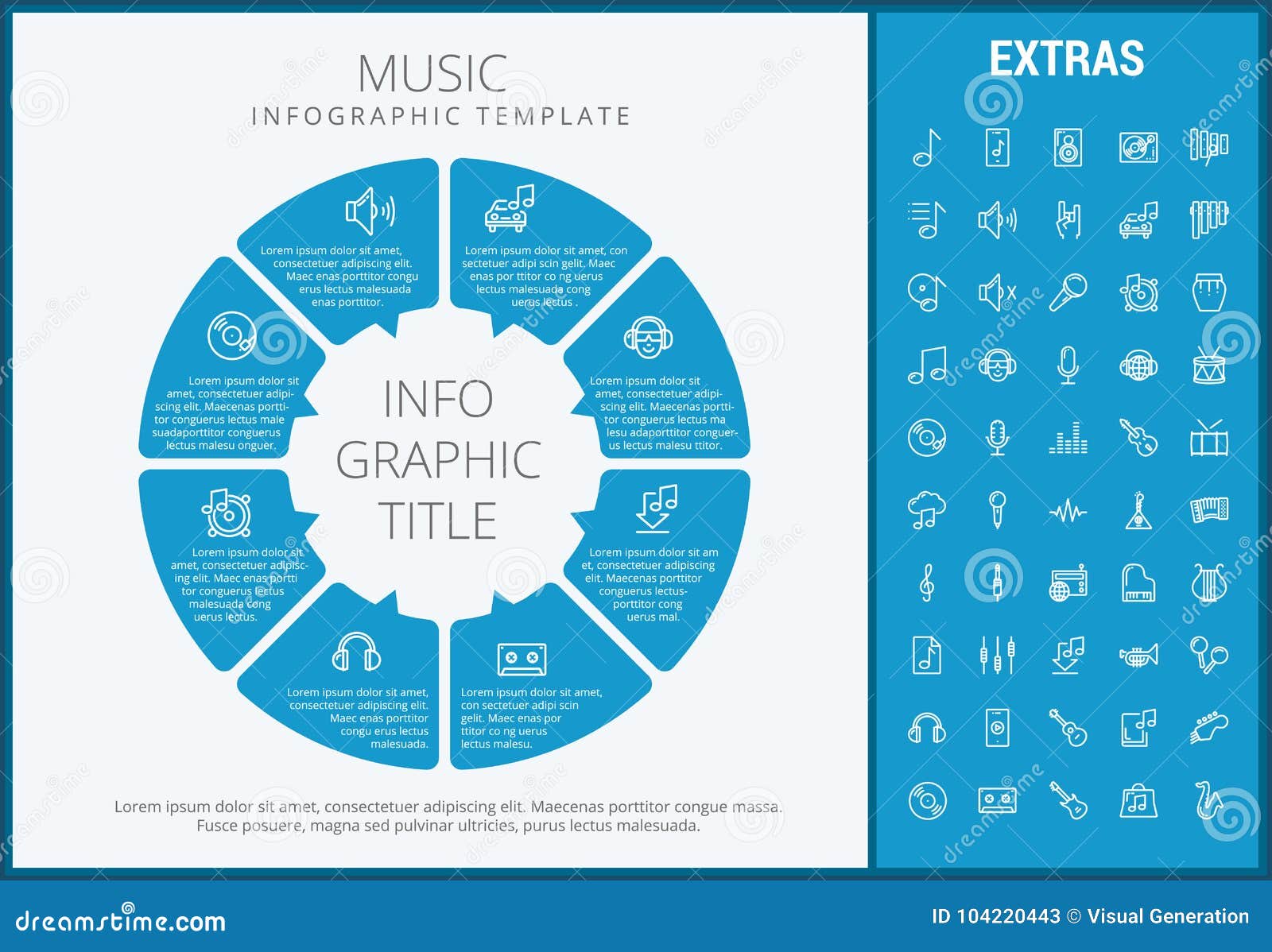 Music Infographic Template, Elements and Icons. Stock Vector ...