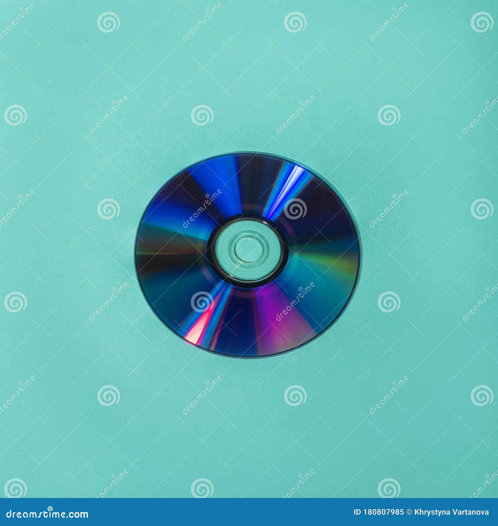 Music Inspired Flatlay with Purple Compact Disc Stock Image - Image of ...
