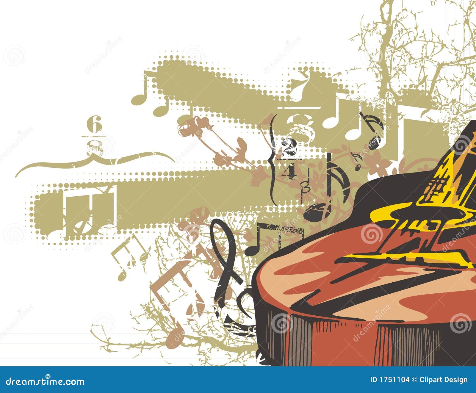 Music Instrument Background Stock Vector - Illustration of notes ...